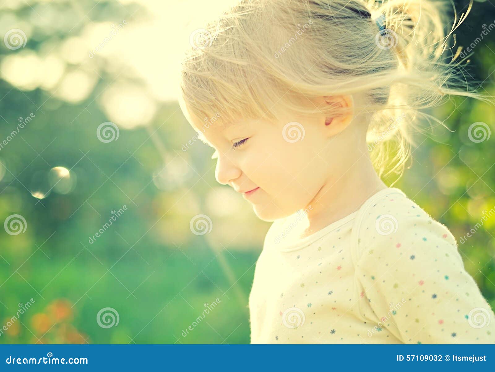 Cute Little Girl in the Sunshine. Stock Photo - Image of people, beauty ...