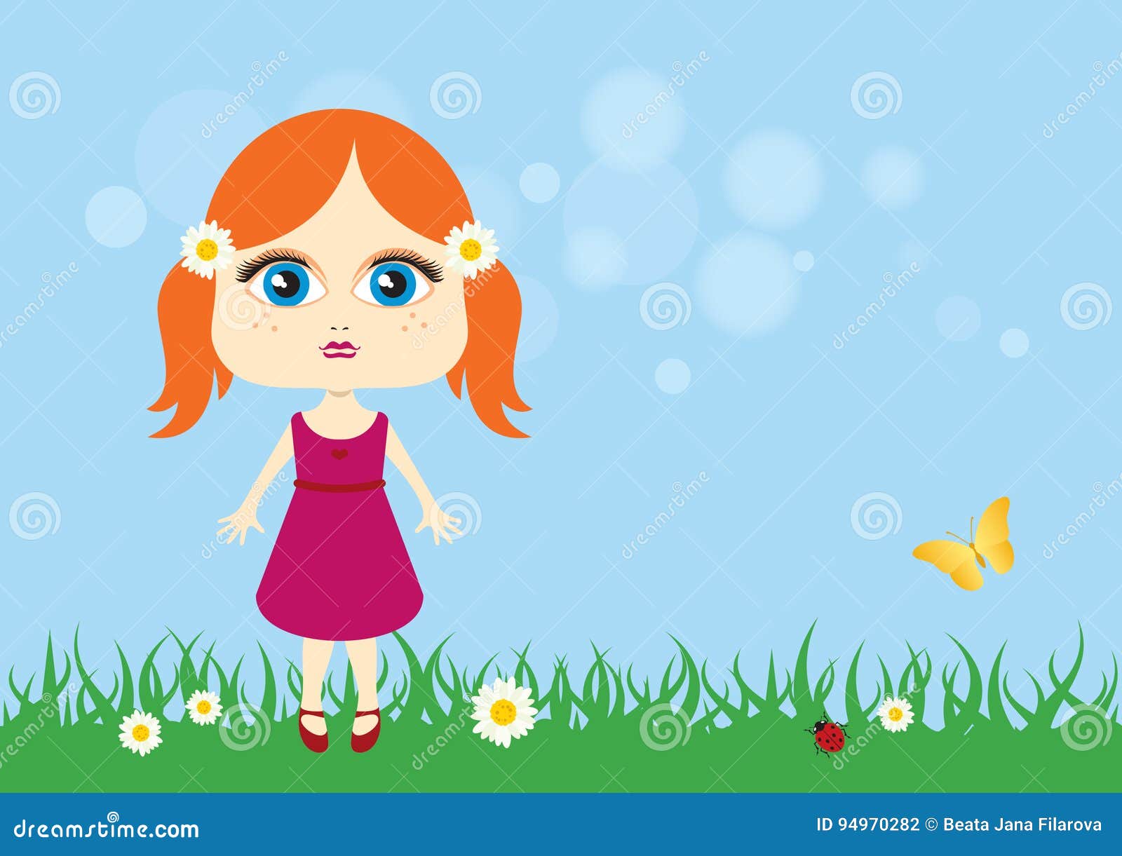Cute little girl vector stock vector. Illustration of adorable - 94970282 Cute little girl vector stock vector. Illustration of adorable - 94970282