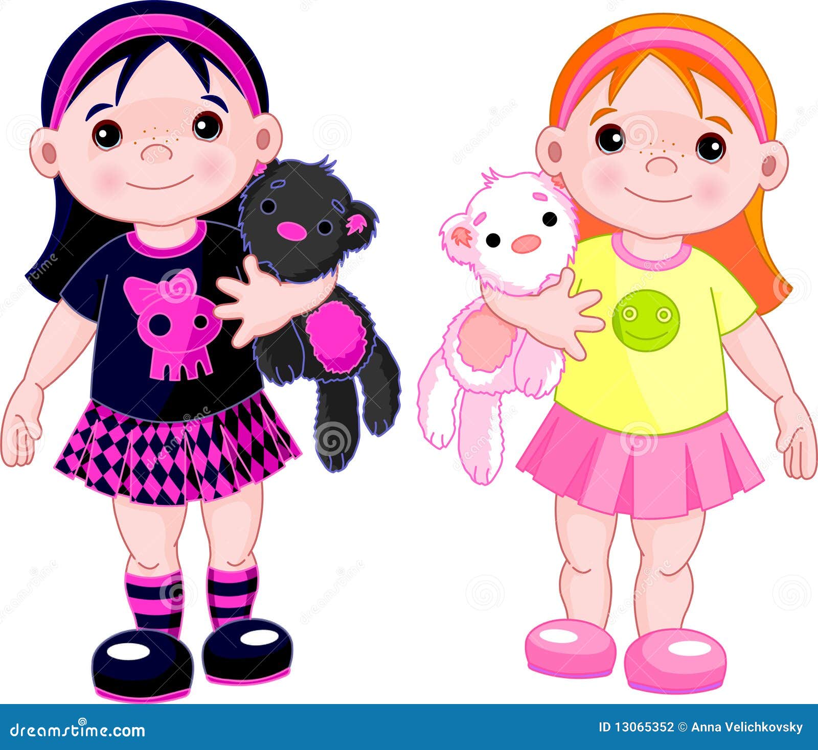 Cute little girls stock vector. Illustration of punk - 13065352 Cute little girls stock vector. Illustration of punk - 13065352