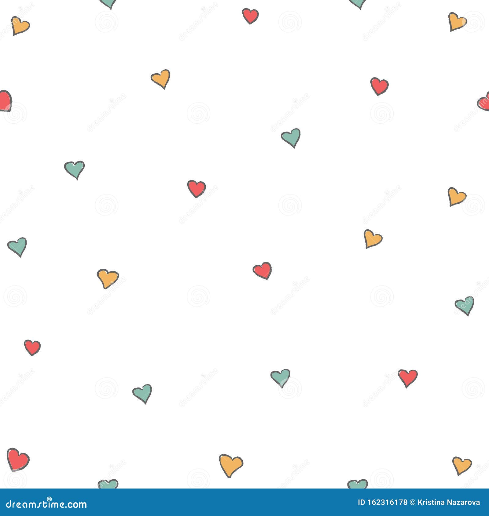 Cute Little Hearts Background. Seamless Pattern with Hearts Stock ...