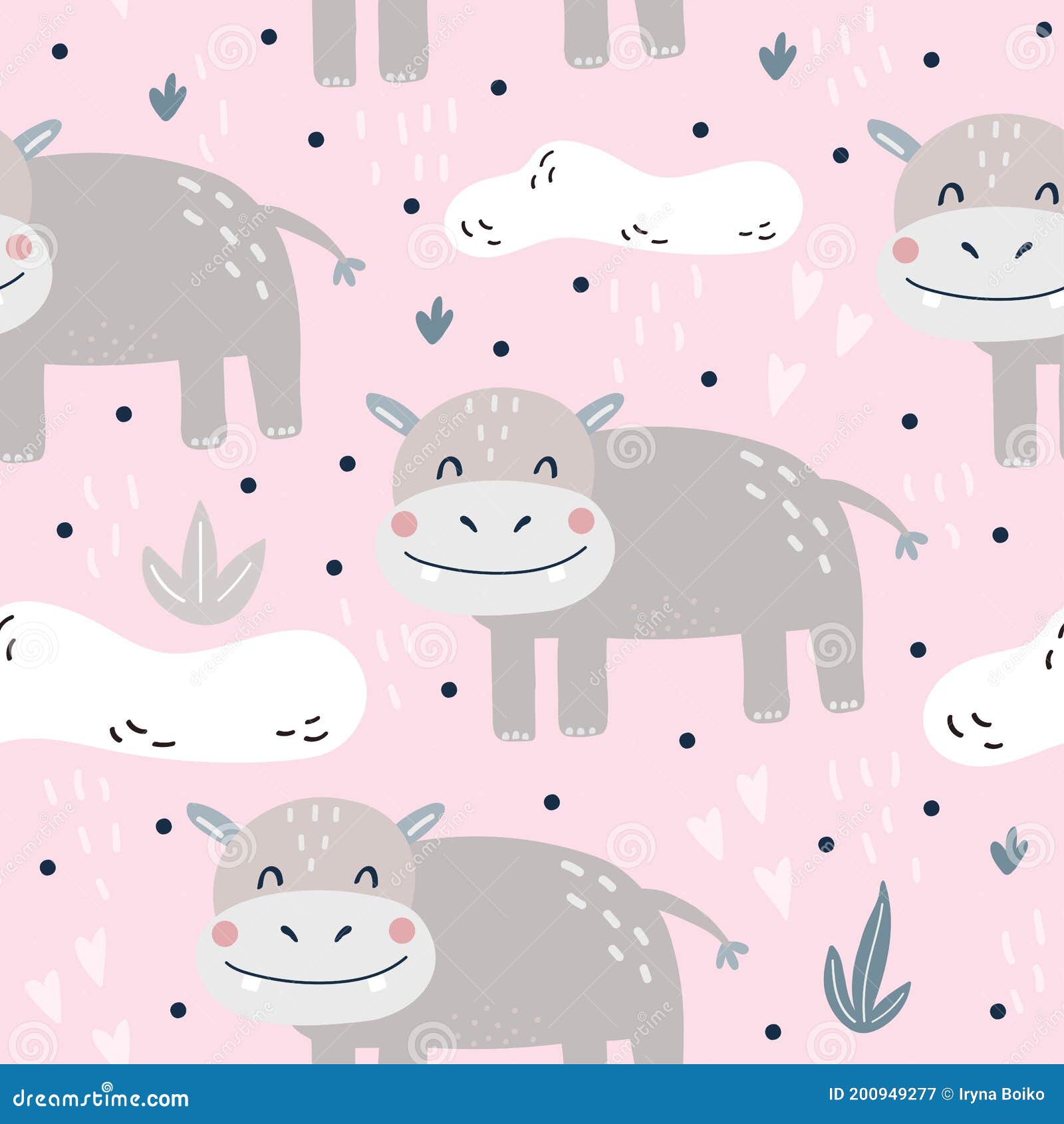 Printable Hippo Paper Crown. Diy Cut Party Ribbon Template For Birthday ...