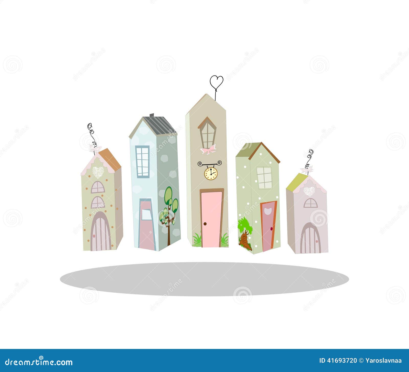 Cute little house stock illustration. Illustration of cartoon - 41693720