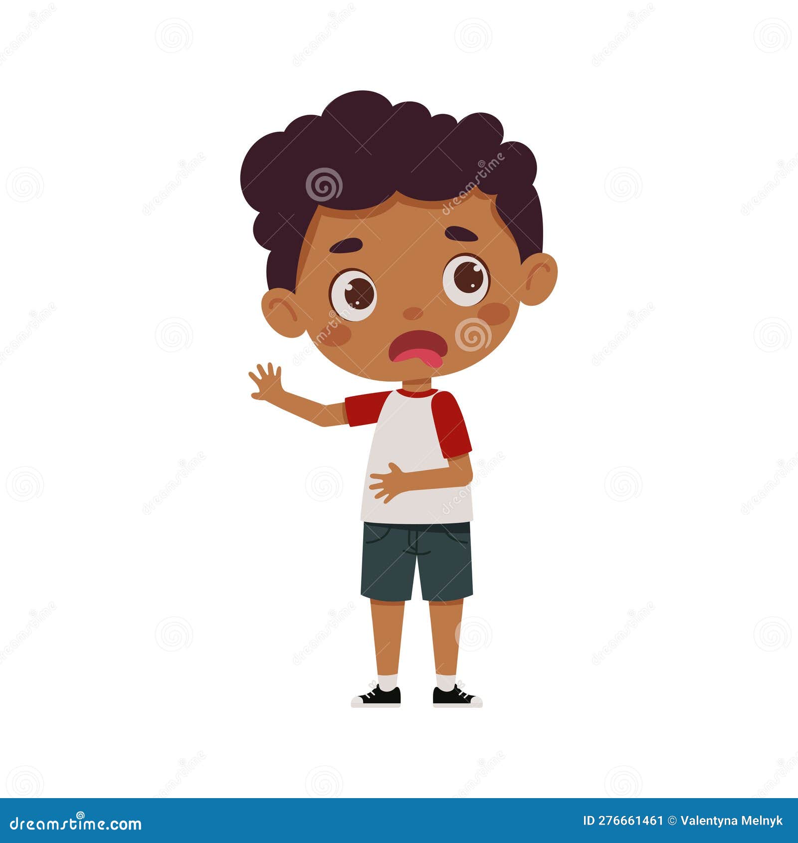 Cute Little Kid Boy Feeling Disgusted. Cartoon Schoolboy Character Show ... Cute Little Kid Boy Feeling Disgusted. Cartoon Schoolboy Character Show ...