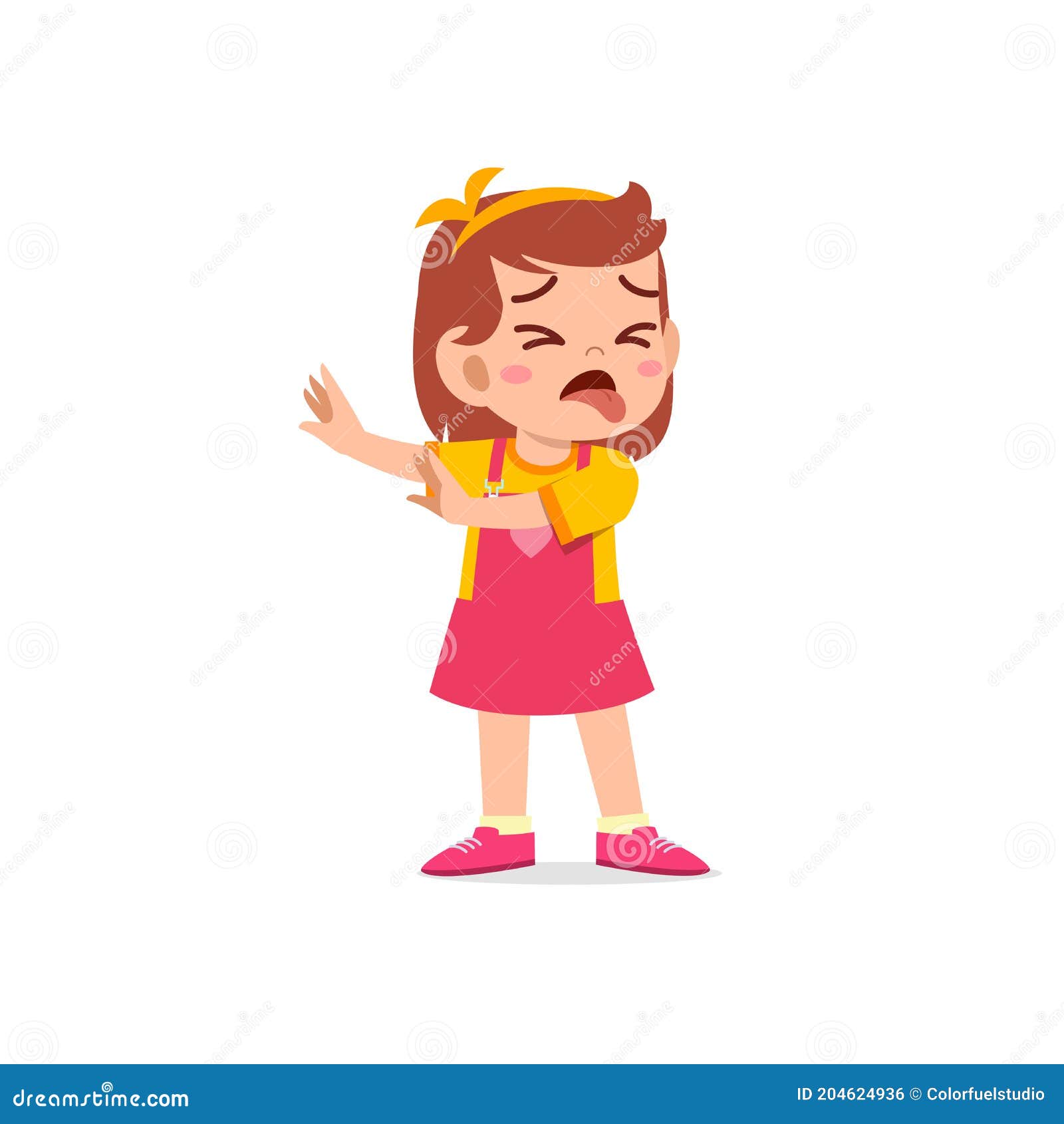 Kid Boy Refuse And Disgust Pose Expression Vector | CartoonDealer.com ...