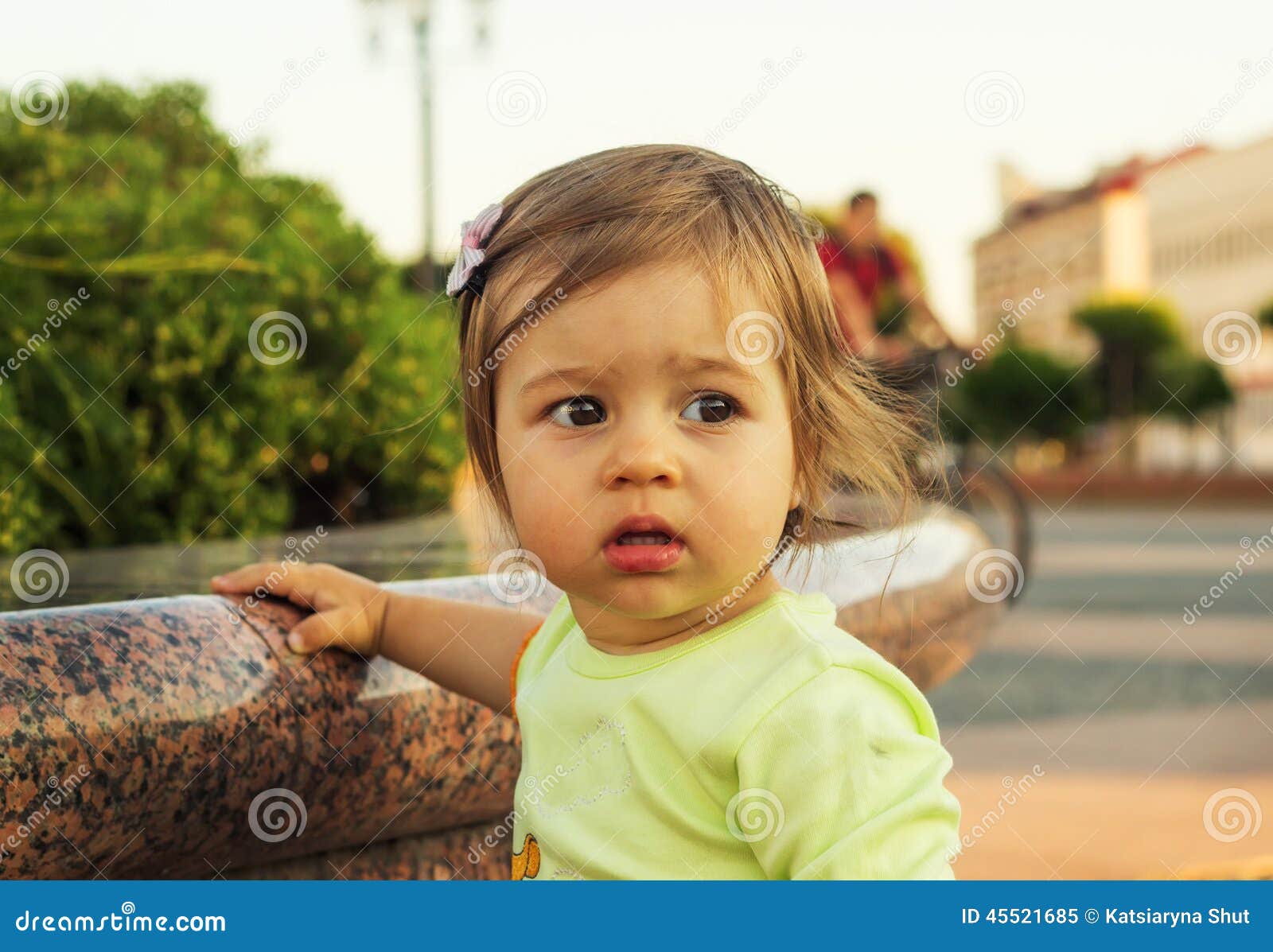 Cute Little Kid Looking with Interest Stock Image - Image of celebrate ...