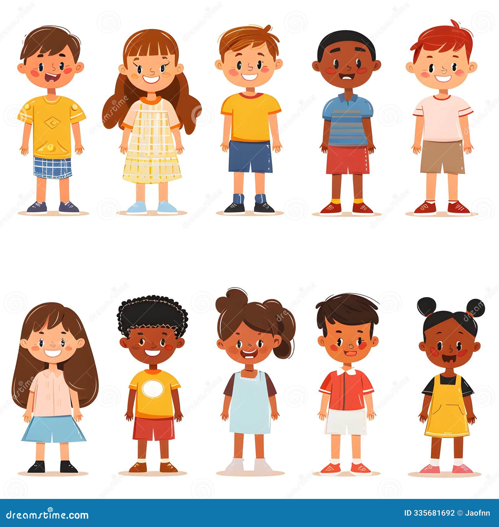 Cute Little Kids in Different Clothes. Stock Photo - Image of family ...