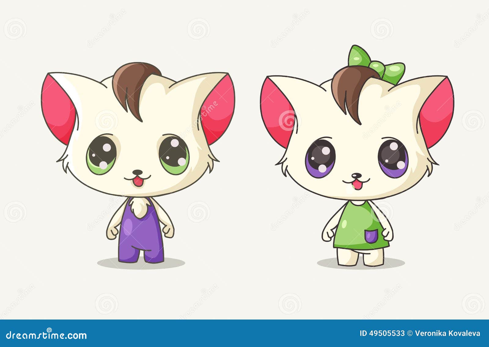 Cute little kitty stock vector. Illustration of comic - 49505533