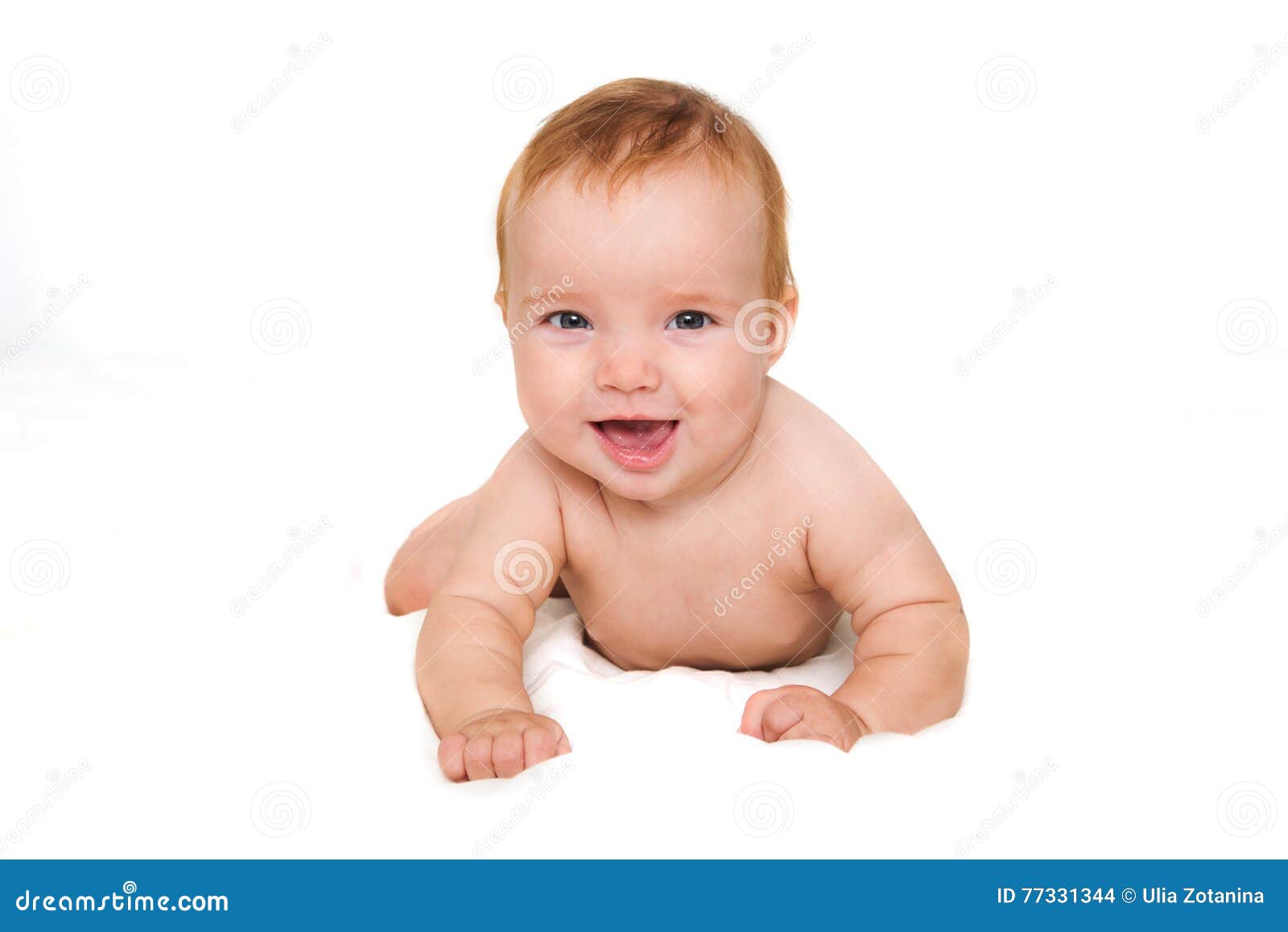 Cute Little Laughing Crawling Baby Stock Photo - Image of adorable ...