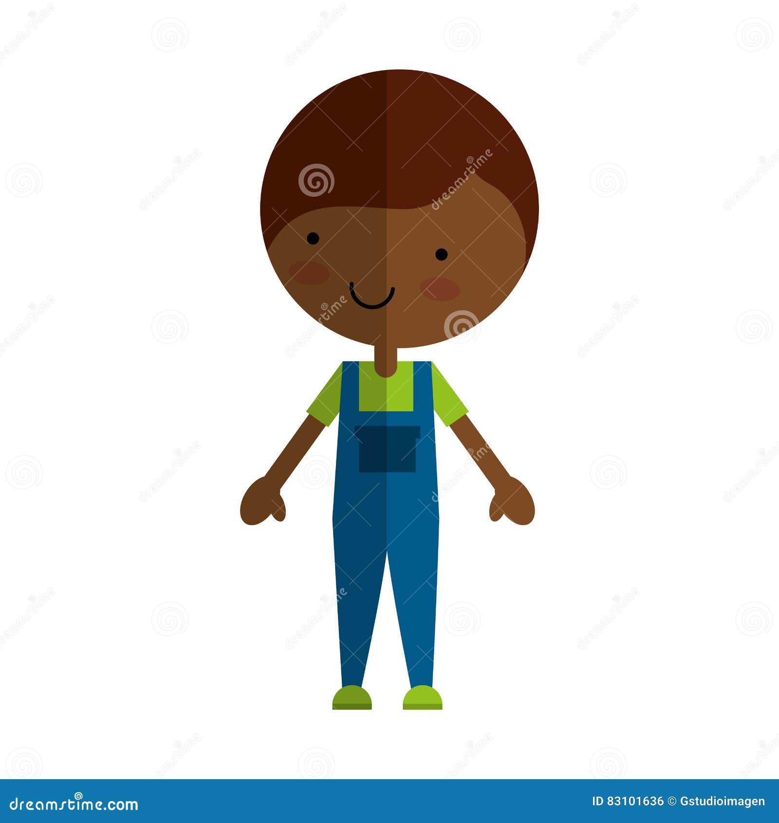 Cute little man character stock illustration. Illustration of person ...
