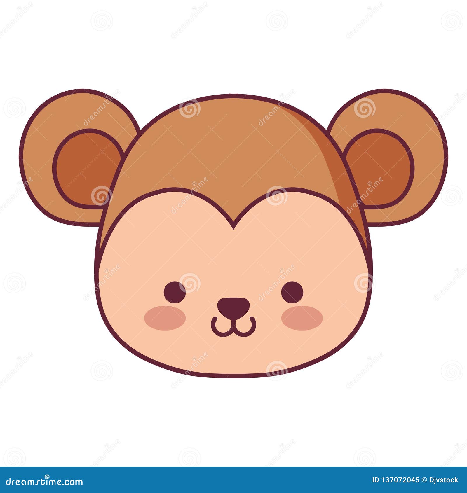 Cute and Little Monkey Character Stock Vector - Illustration of baby ...