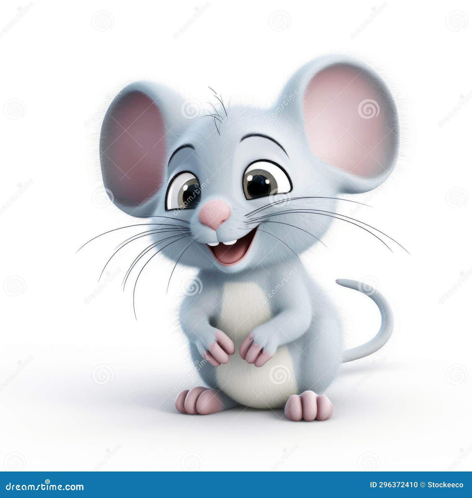 Playful 3d Pixar Mouse with Big Eyes - Uhd Cartoon Illustration Stock ...