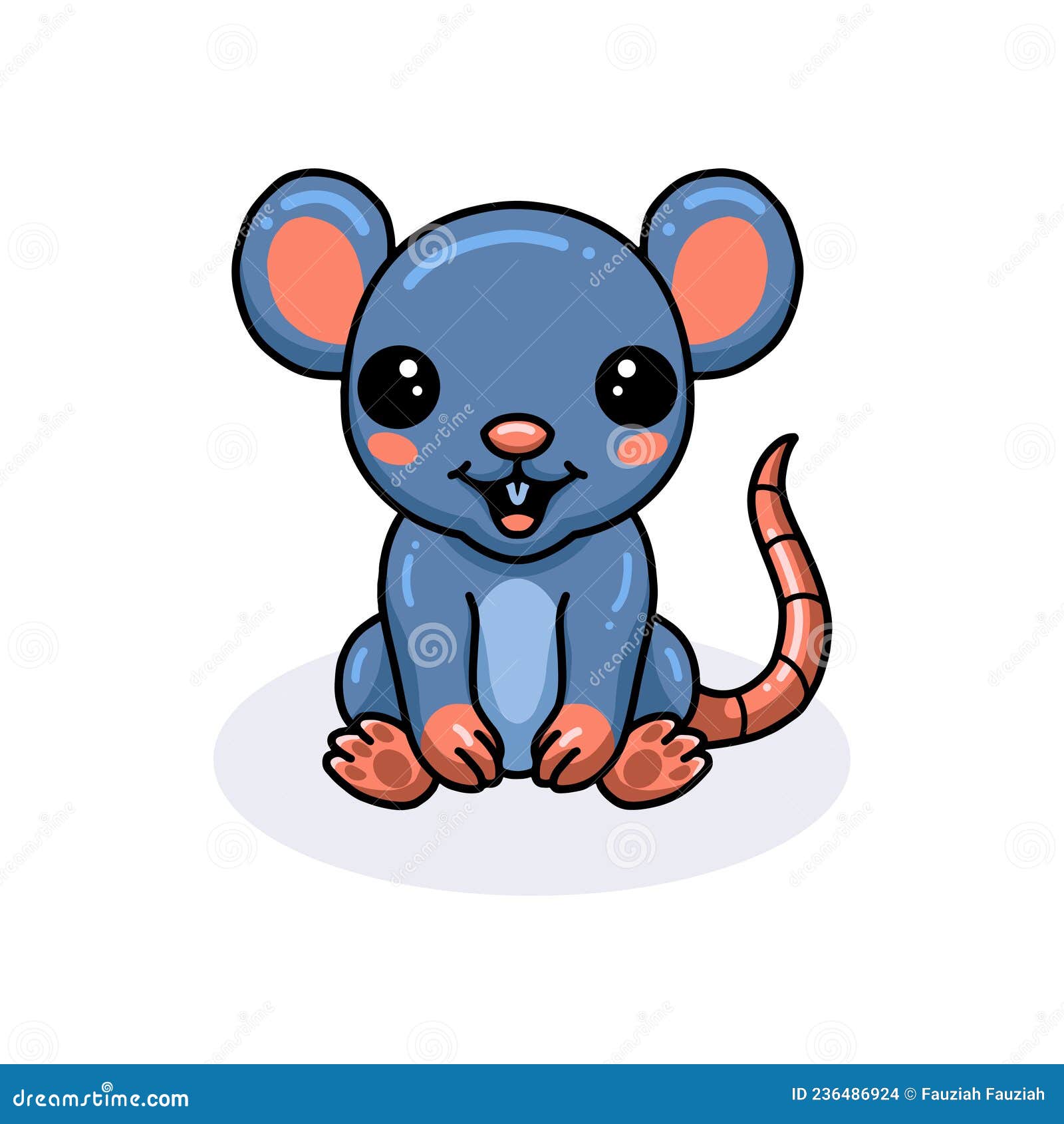 Cute Little Mouse Cartoon Sitting Stock Vector - Illustration of beast ...