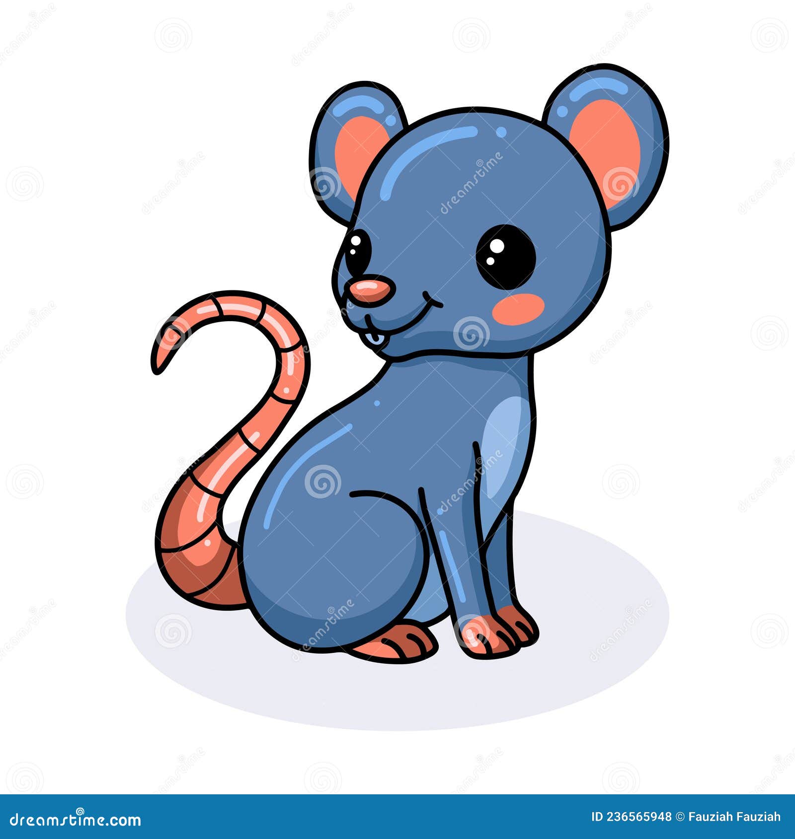 Cute Little Mouse Cartoon Sitting Stock Vector - Illustration of comic ...