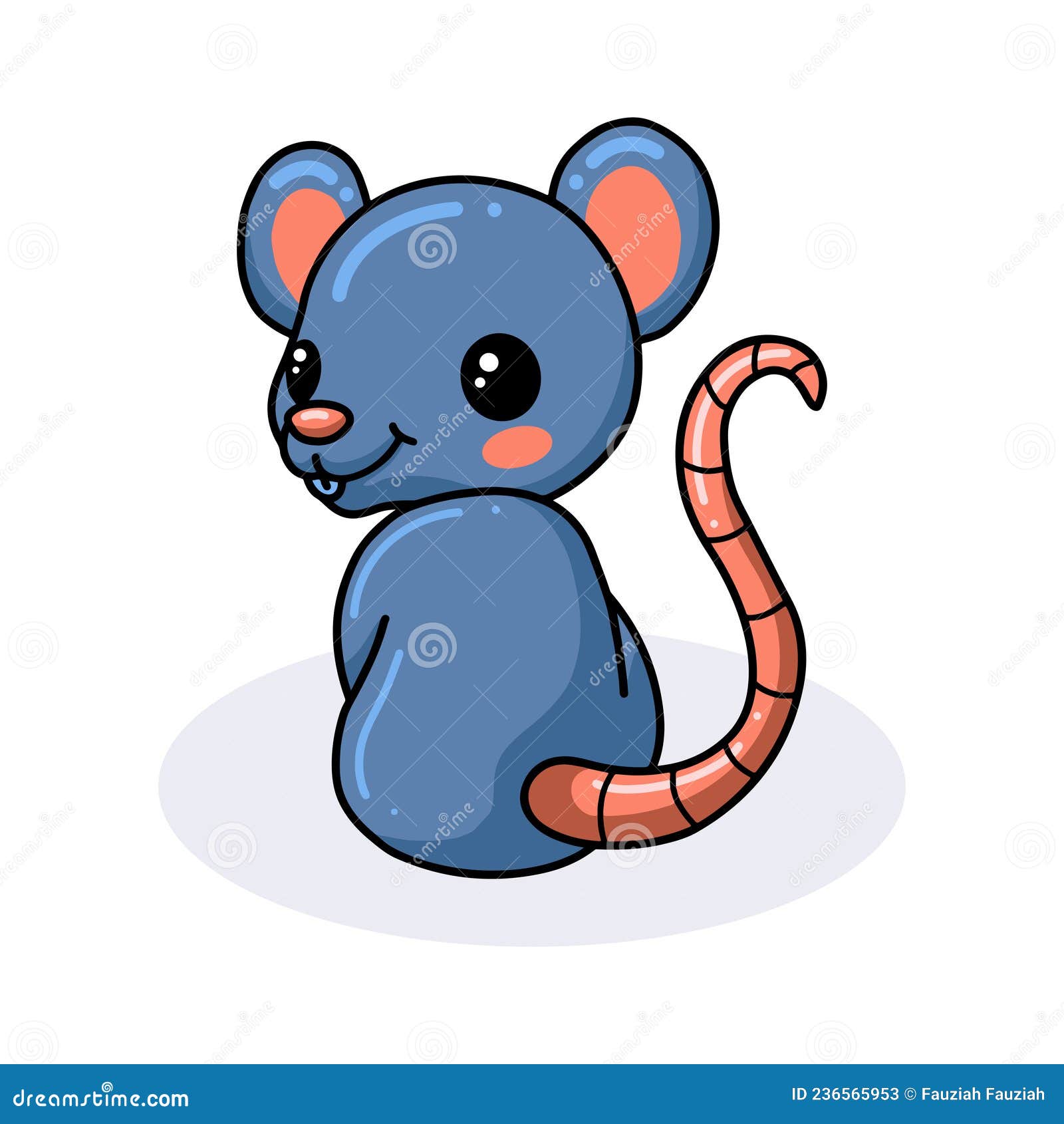 Cute Little Mouse Cartoon Sitting Stock Vector - Illustration of mammal ...