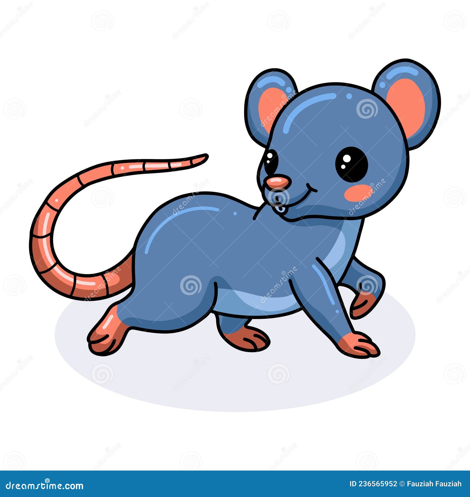Cute Little Mouse Cartoon Walking Stock Vector - Illustration of little ...