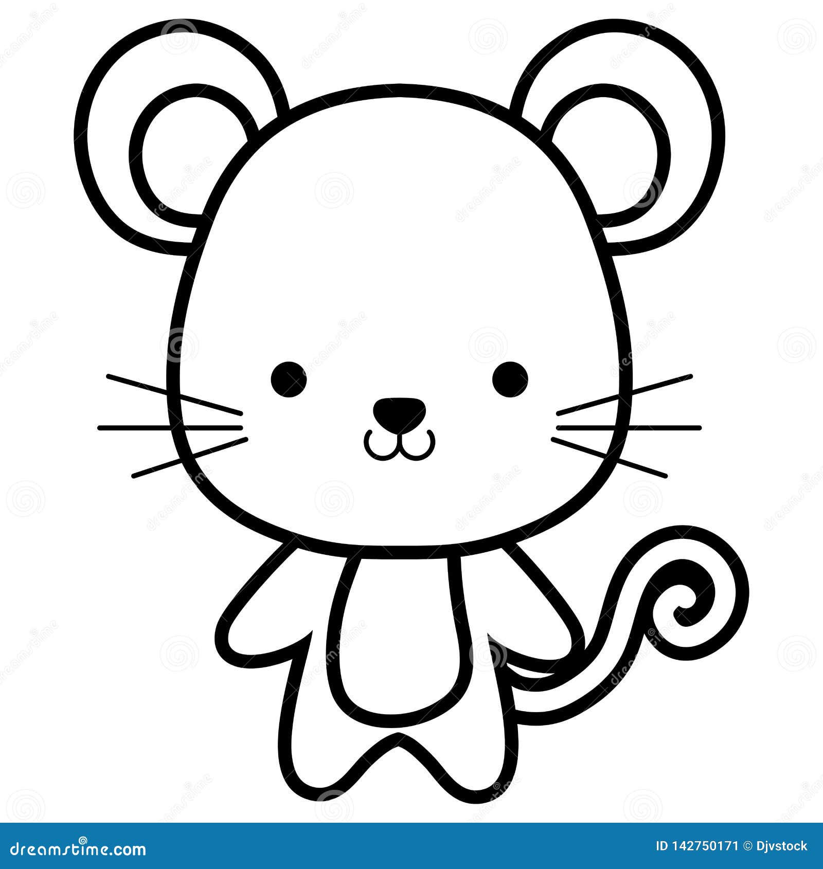 Cute and Little Mouse Character Stock Vector - Illustration of adorable ...