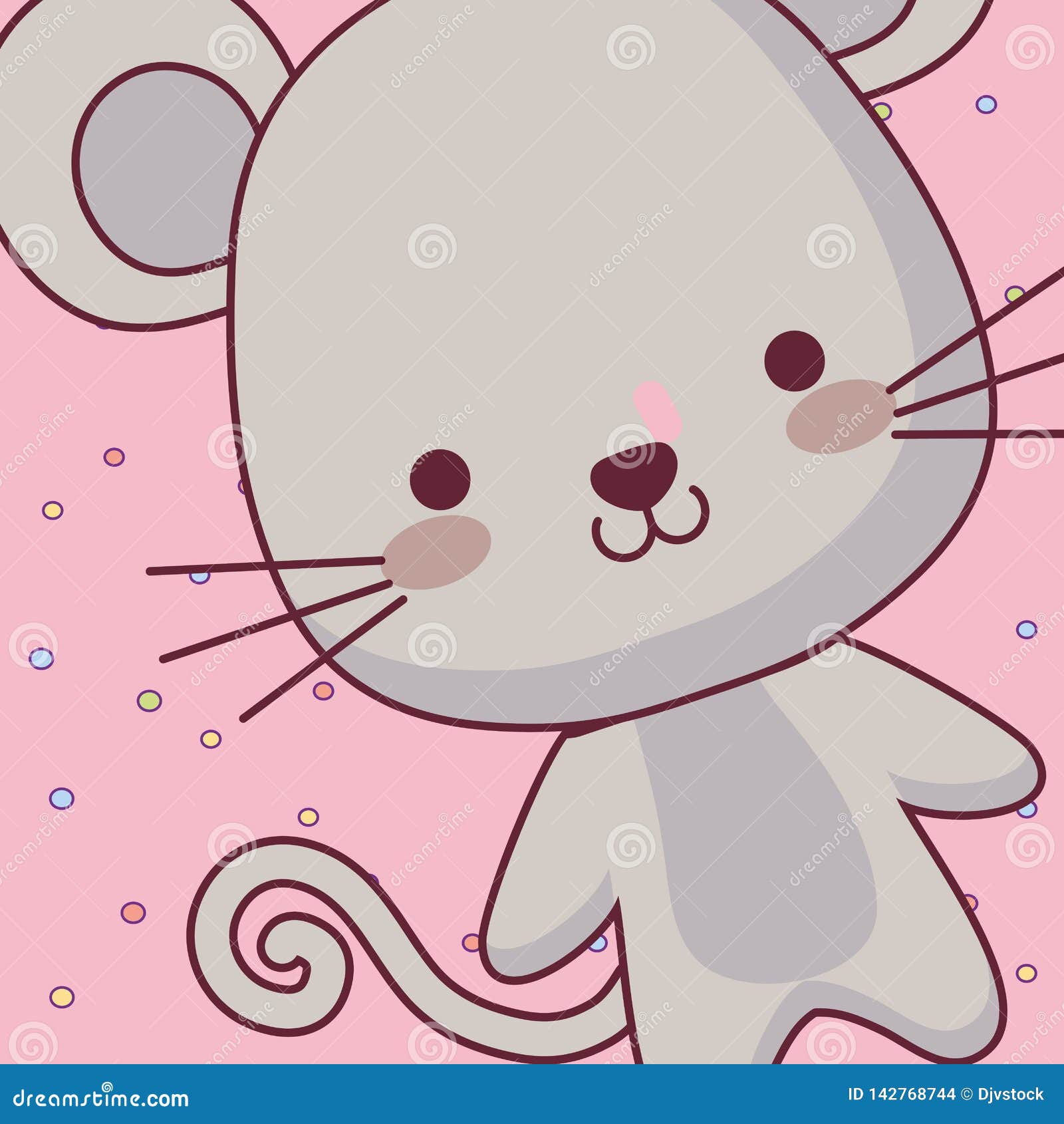 Cute and Little Mouse Character Stock Vector - Illustration of design ...