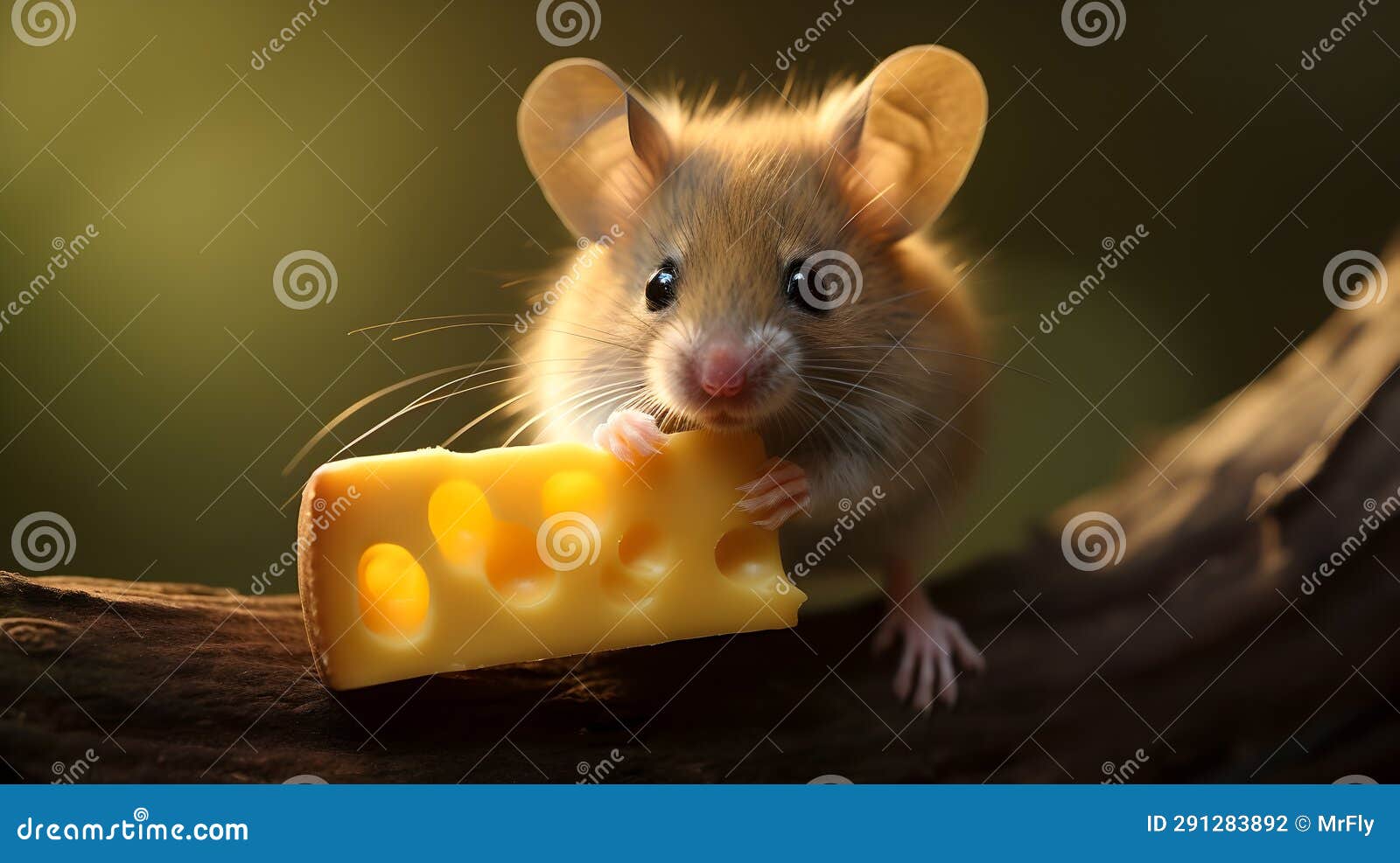 Cute Little Mouse Eating Cheese Stock Illustration - Illustration of ...