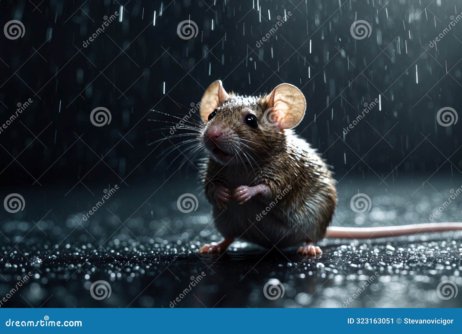 Little Mouse Miss Bianca - Watercolor Cute Little Mouse Royalty-Free ...