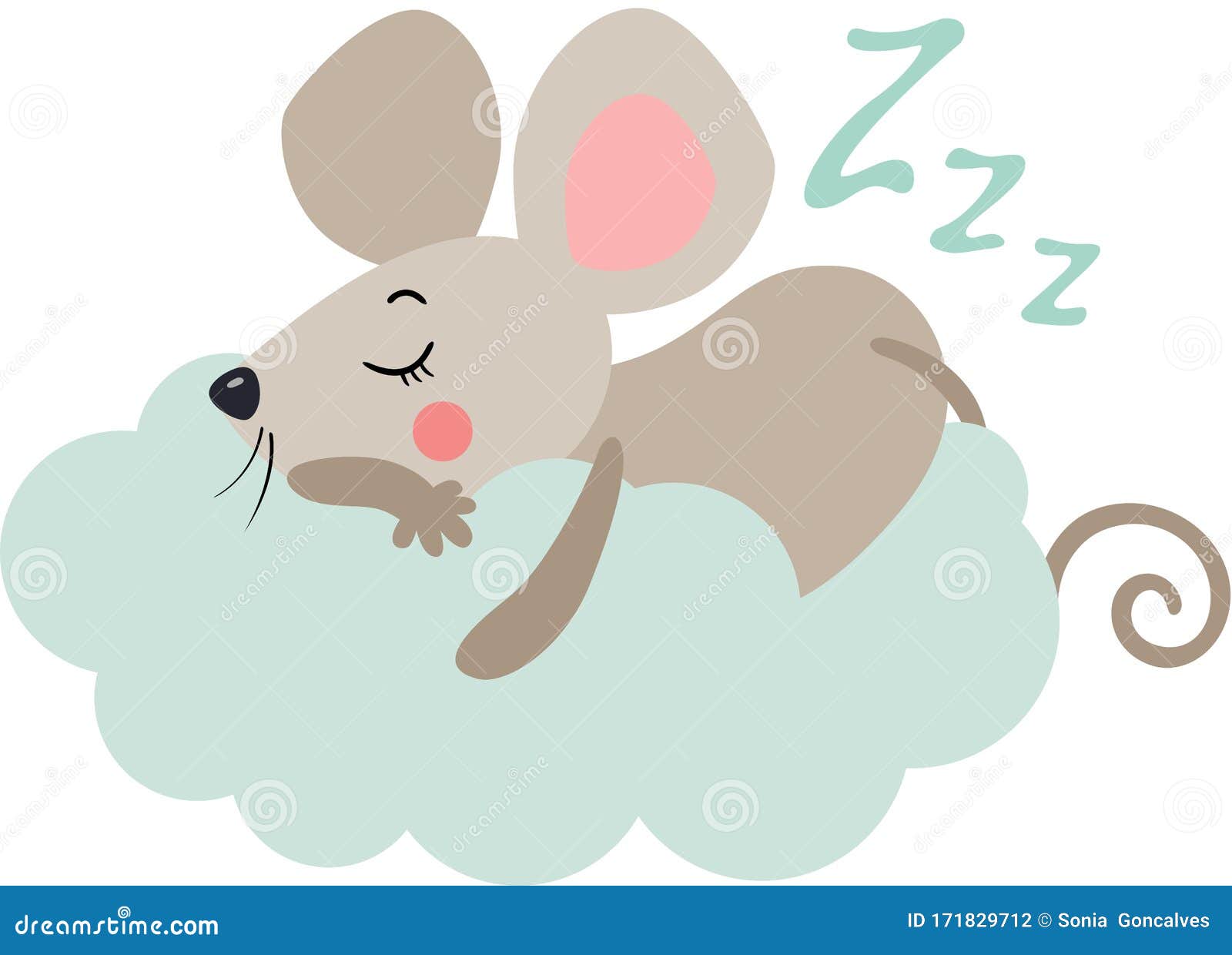 Sleeping Mouse Drawing