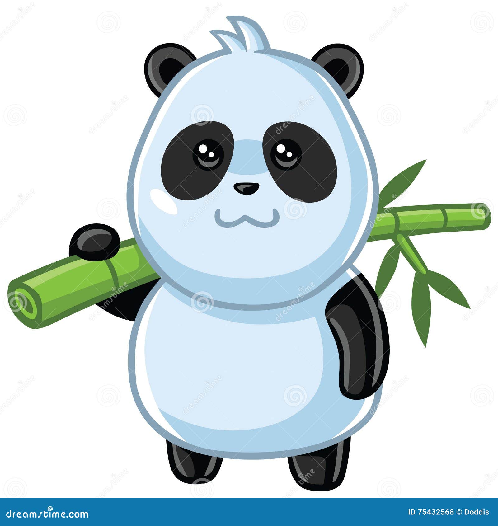 Funny Cartoon Cute Fat Panda Bear Illustration Royalty-Free ...