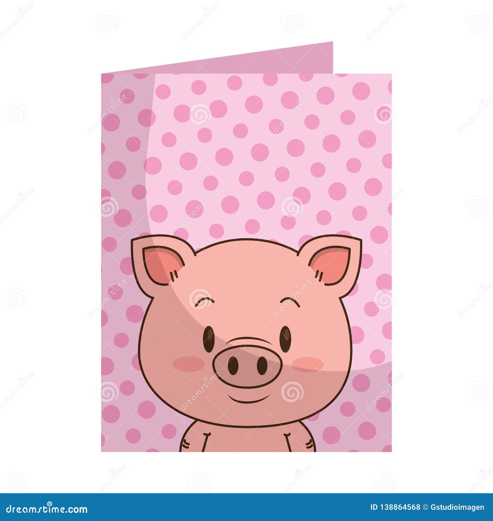 Cute little pig character stock vector. Illustration of lover - 138864568