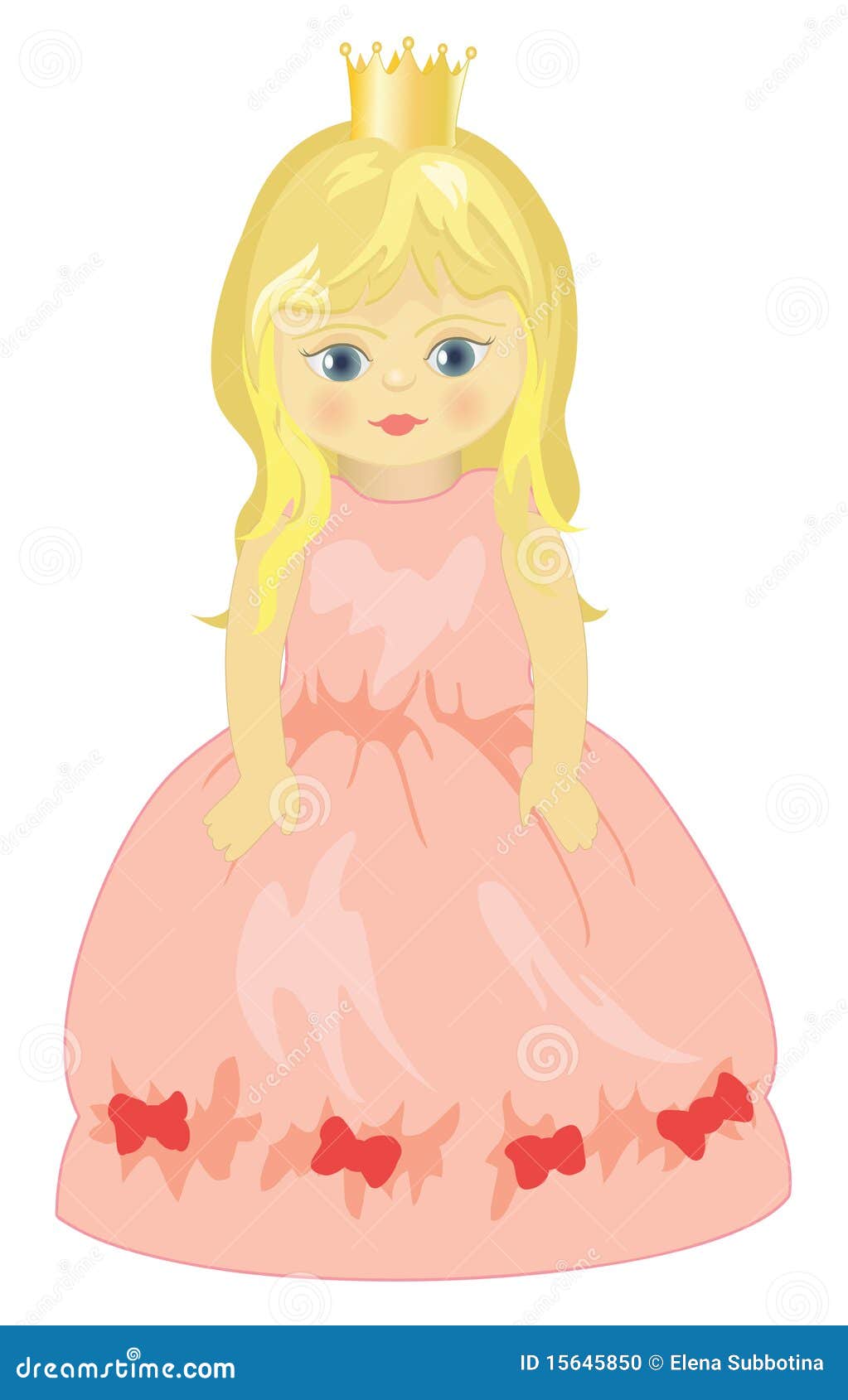 Cute little princess stock vector. Illustration of beauty - 15645850