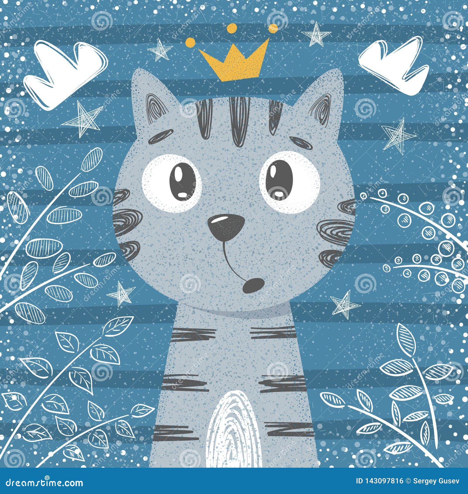 Cute Little Princess - Cat Characters Stock Vector - Illustration of ...