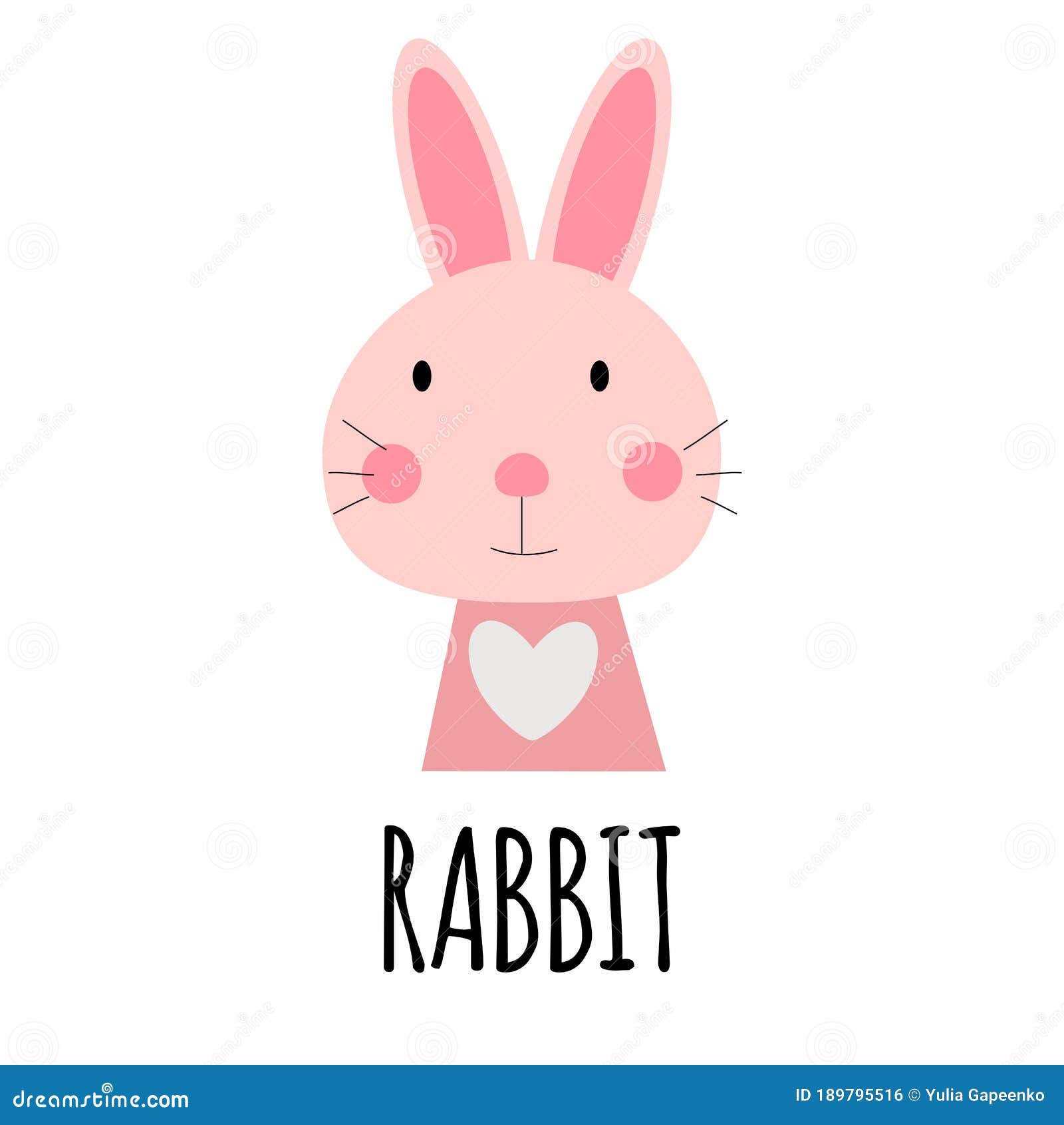 Cute Little Rabbit Animal Icon. Vector Illustration Stock Illustration ...