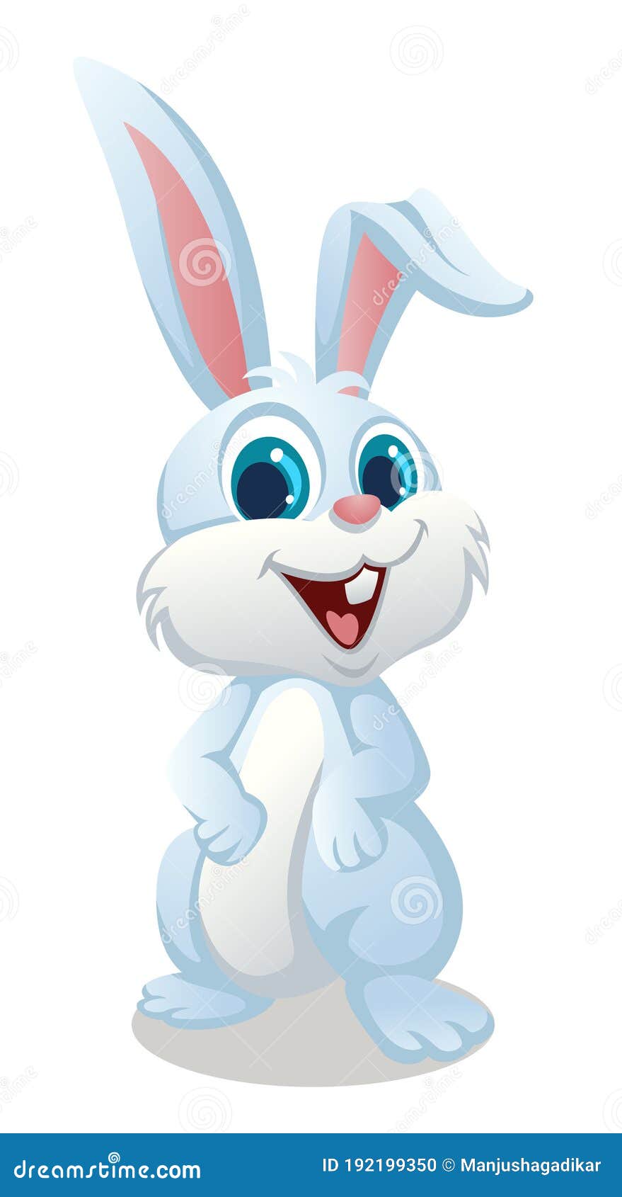 Cute Little Rabbit Cartoon Illustration Stock Vector - Illustration of ...