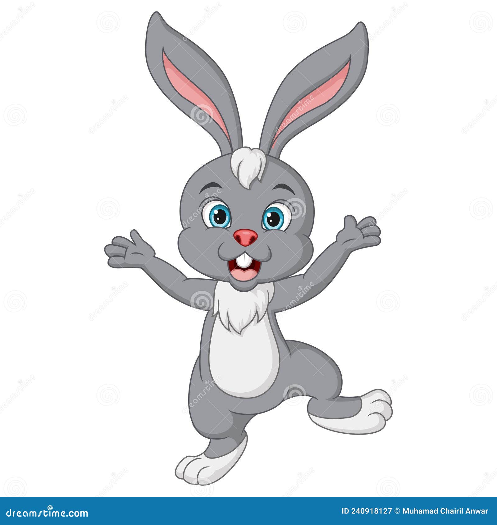 Cute Little Rabbit Cartoon Posing Stock Vector - Illustration of baby ...