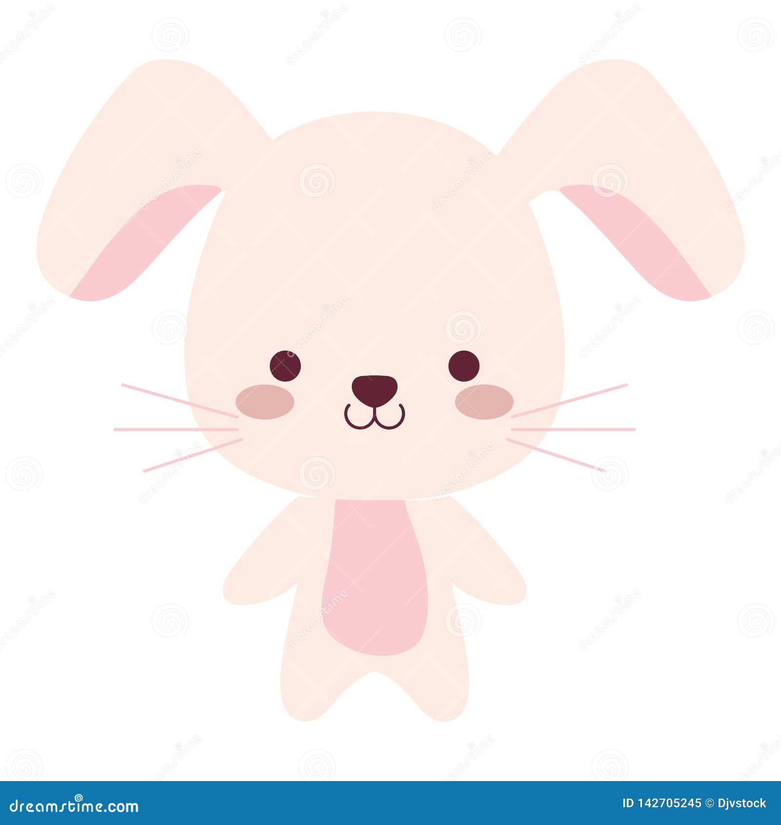 Cute and Little Rabbit Character Stock Vector - Illustration of ...