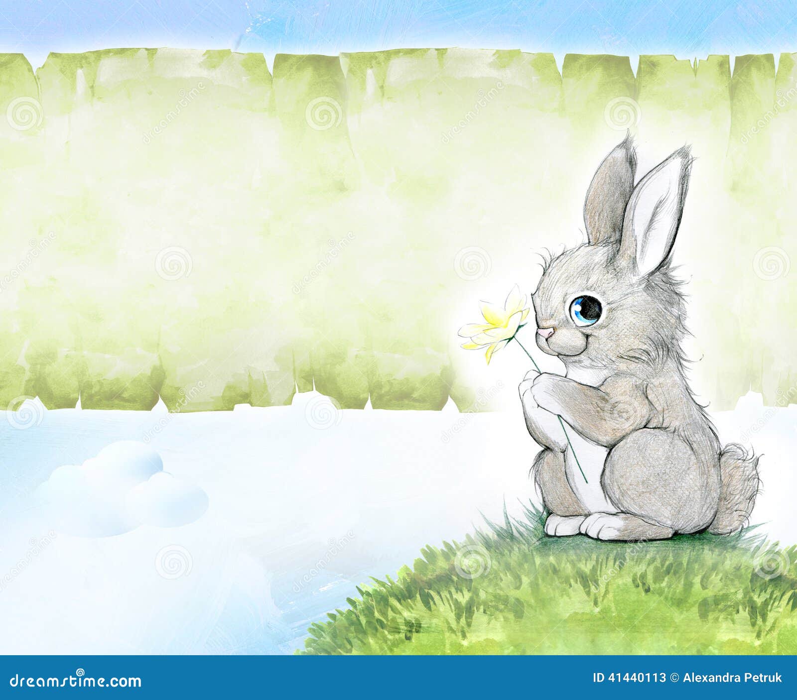 Cute little rabbit stock illustration. Illustration of cute - 41440113