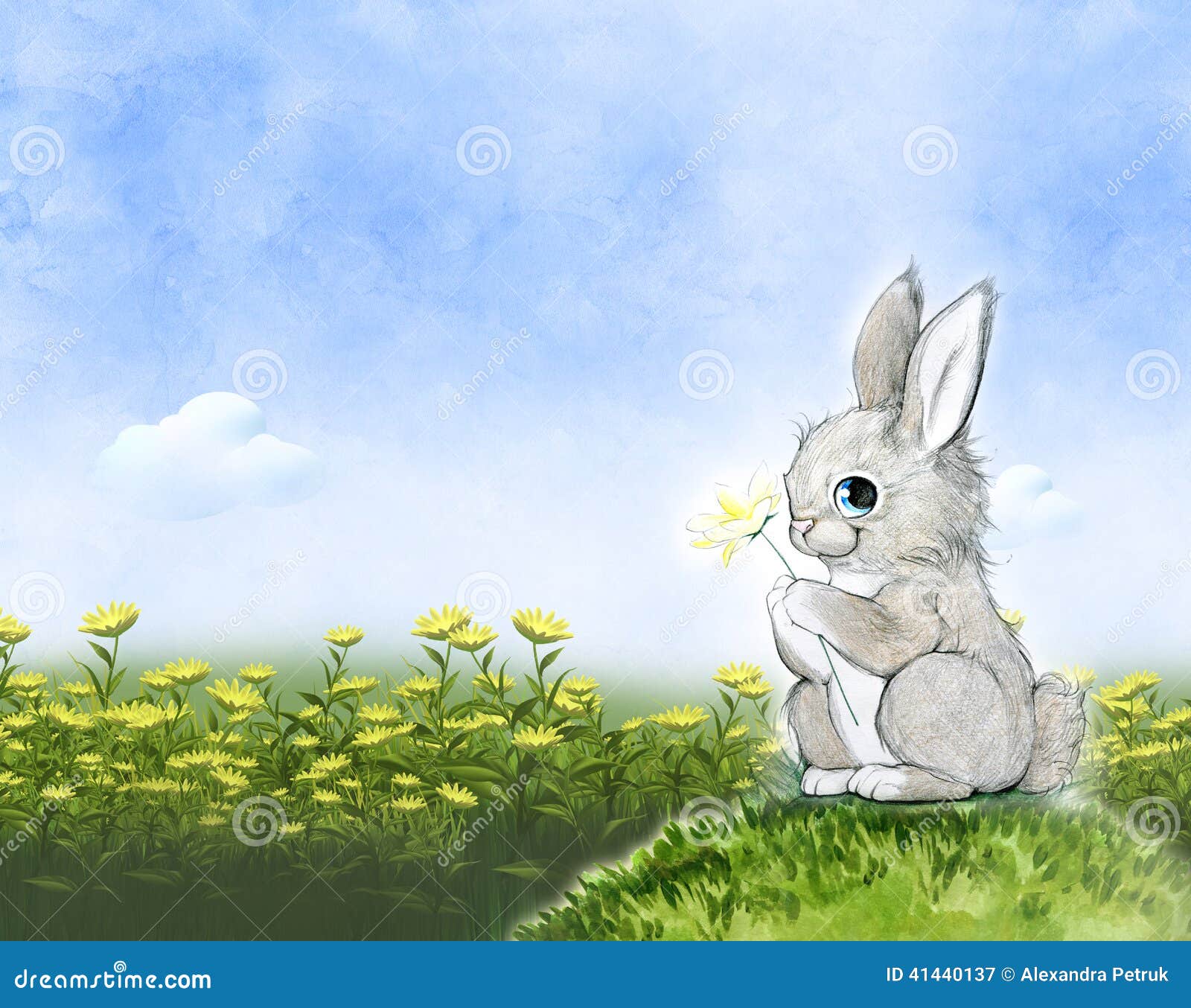 Cute little rabbit stock illustration. Illustration of graphic - 41440137