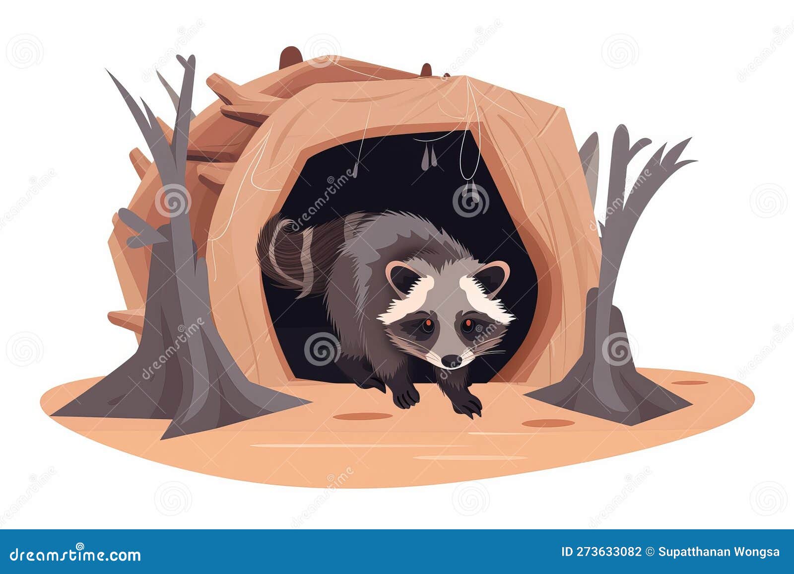 Cute Little Rabbit in the Hollow Stock Photo - Image of rabbit, round ...