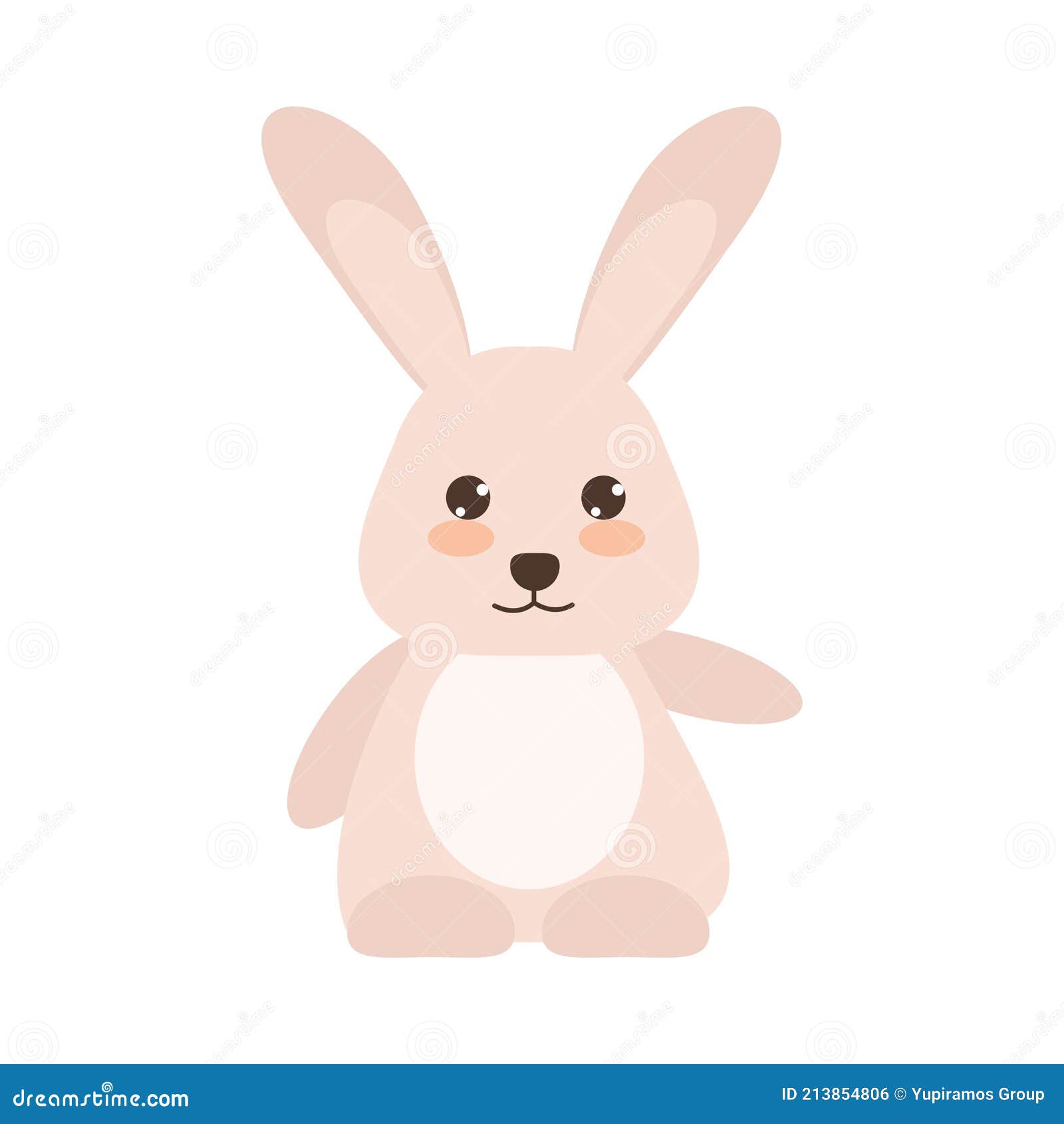 Cute little rabbit stock vector. Illustration of domestic - 213854806