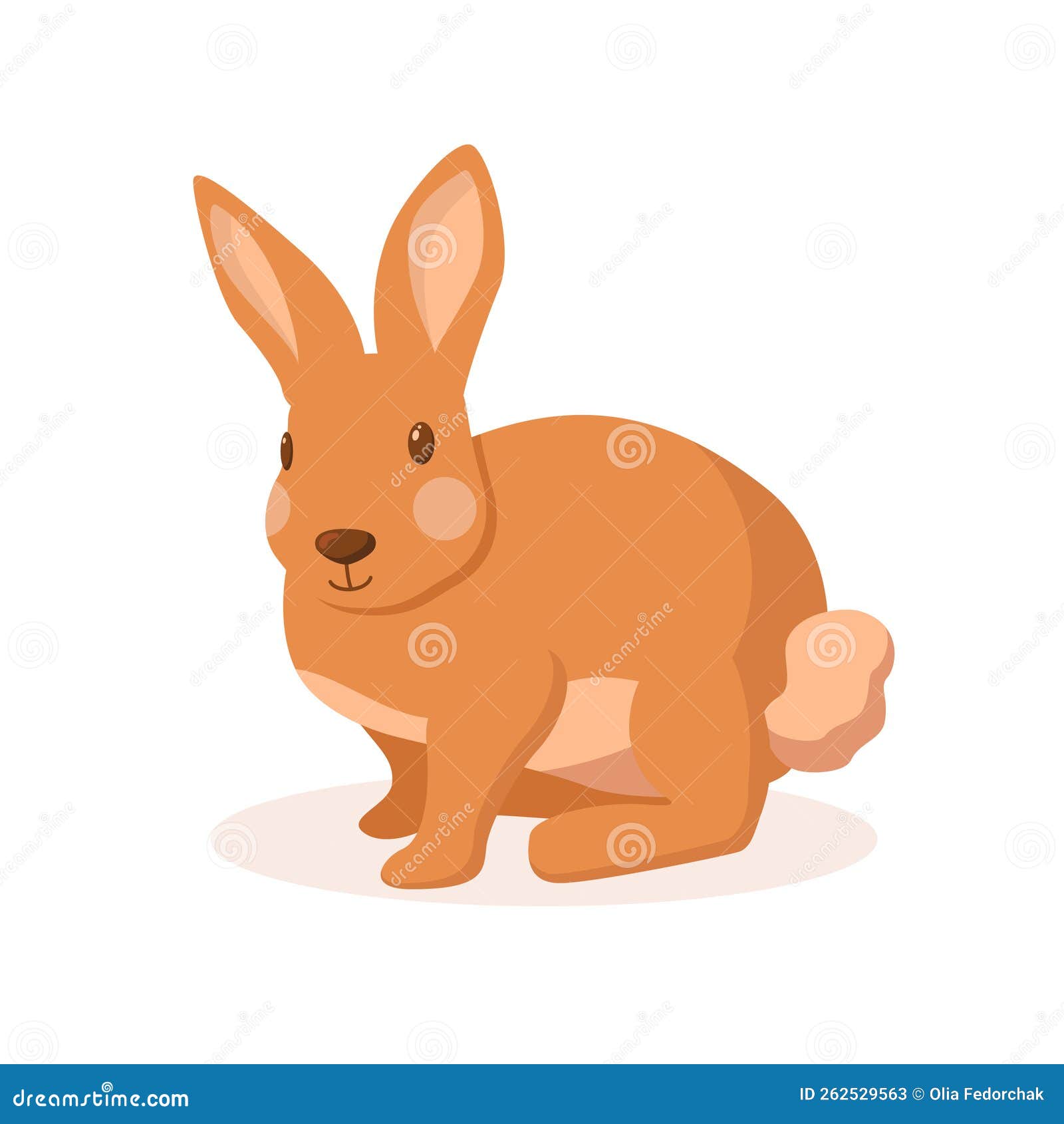 Cute Little Rabbit Sitting. Nice Bunny Stock Vector - Illustration of ...