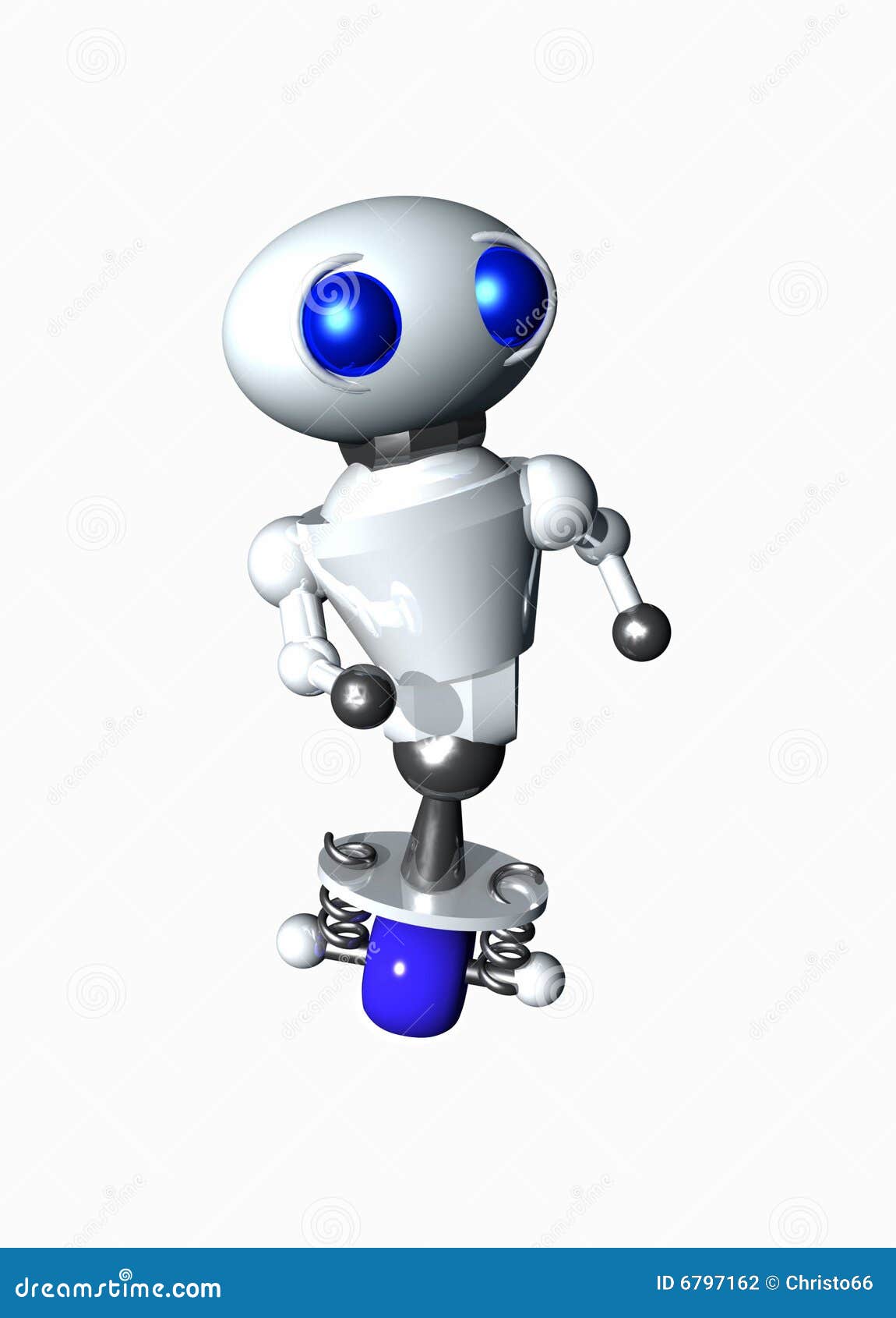 Cute Little Robot stock illustration. Illustration of isolation - 6797162