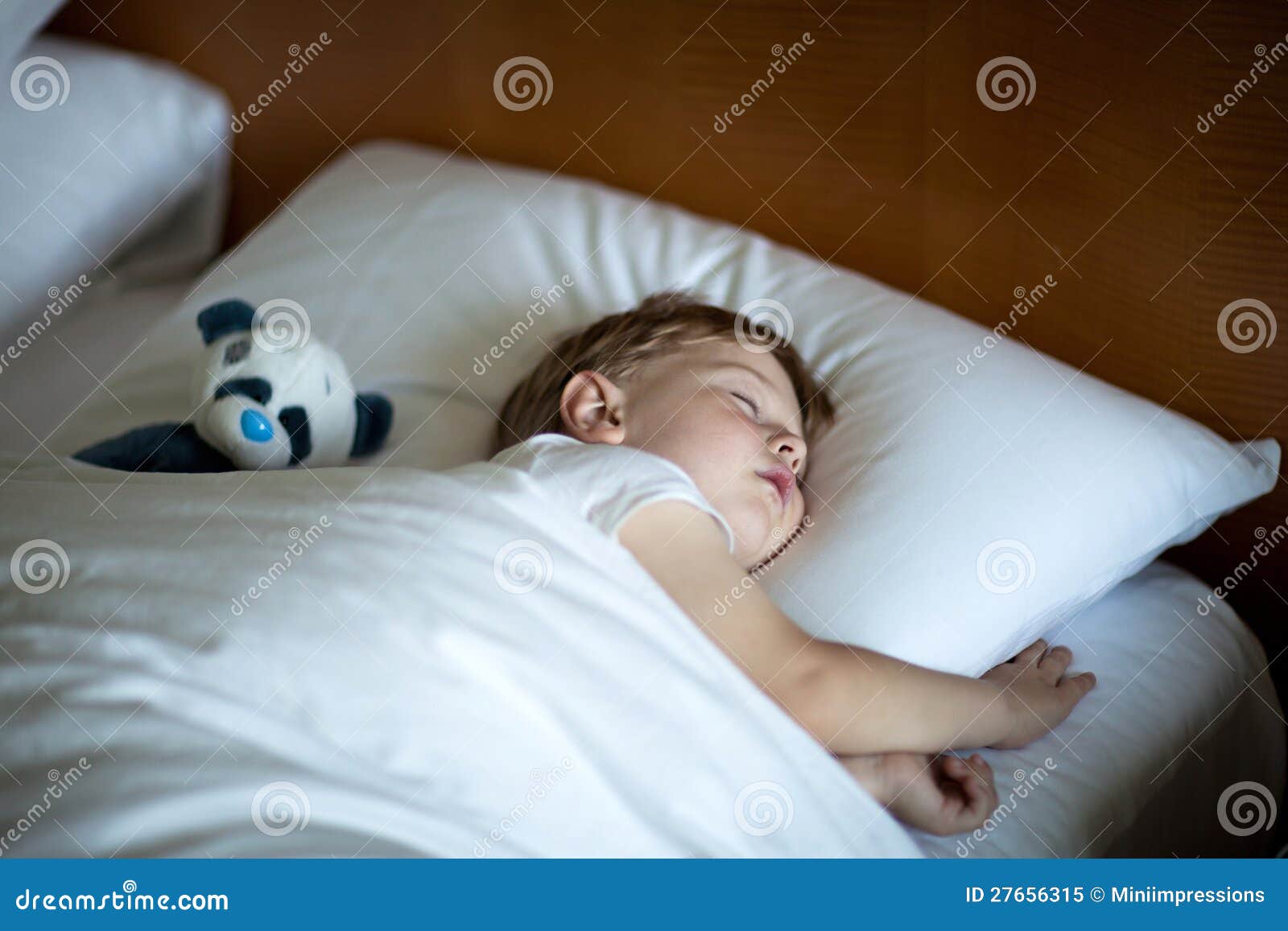 Cute little sleeping boy stock image. Image of bedroom - 27656315