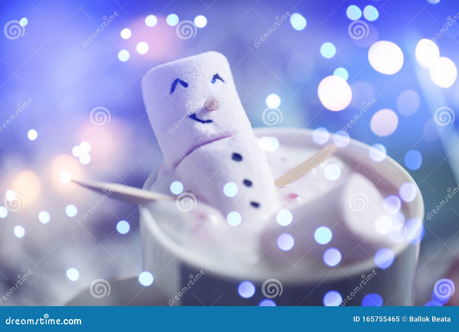 Snowman Bathing In The Bird Bath Royalty-Free Stock Photo ...