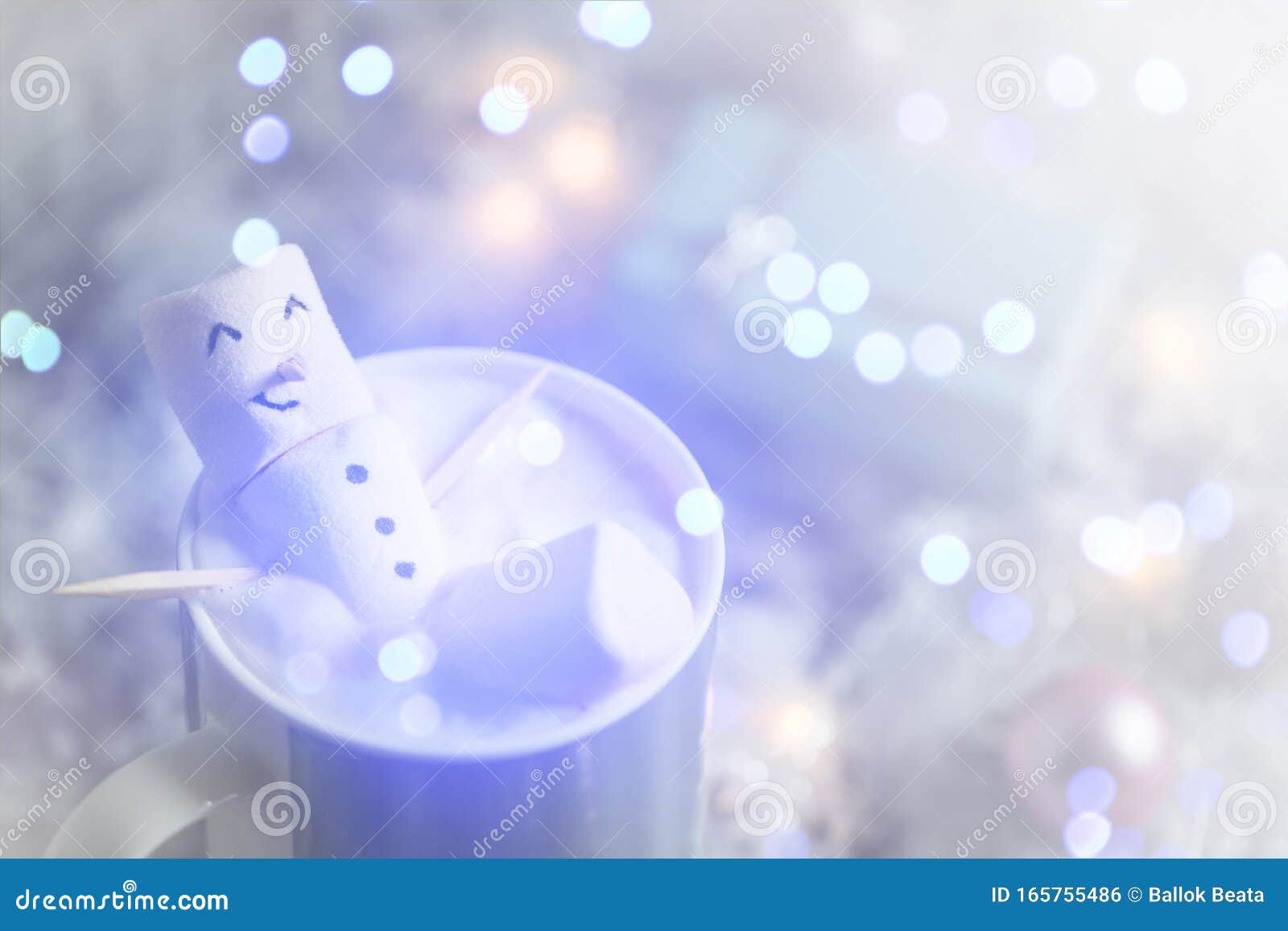 Snowman Bathing In The Bird Bath Royalty-Free Stock Photo ...