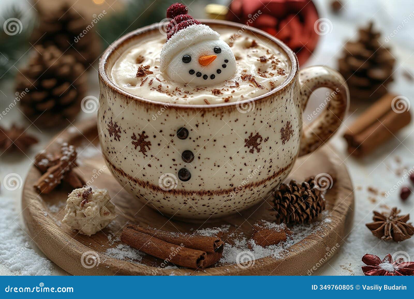 Snowman Bathing In The Bird Bath Royalty-Free Stock Photo ...