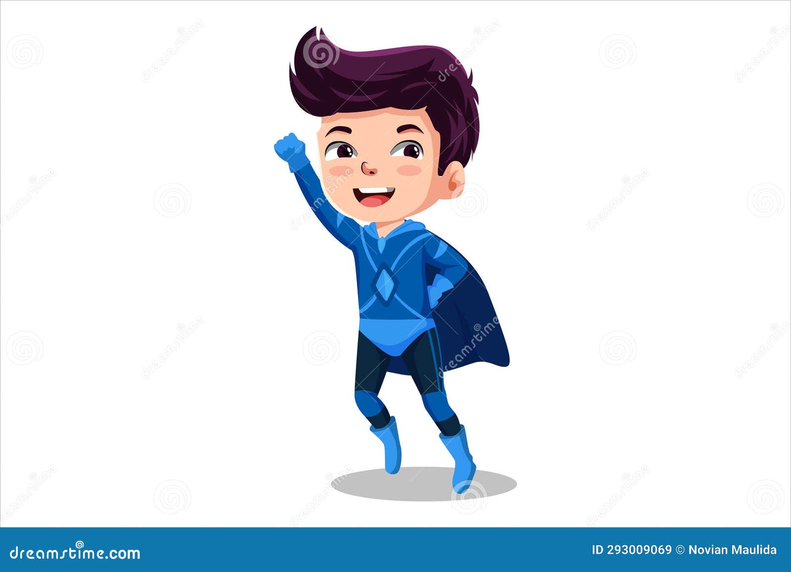 Cute Little Superhero Character Illustration Stock Vector ...