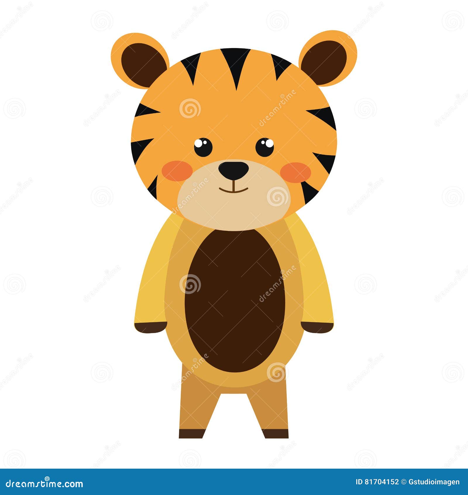 Cute Little Tigger Animal Character Stock Vector - Illustration of ...