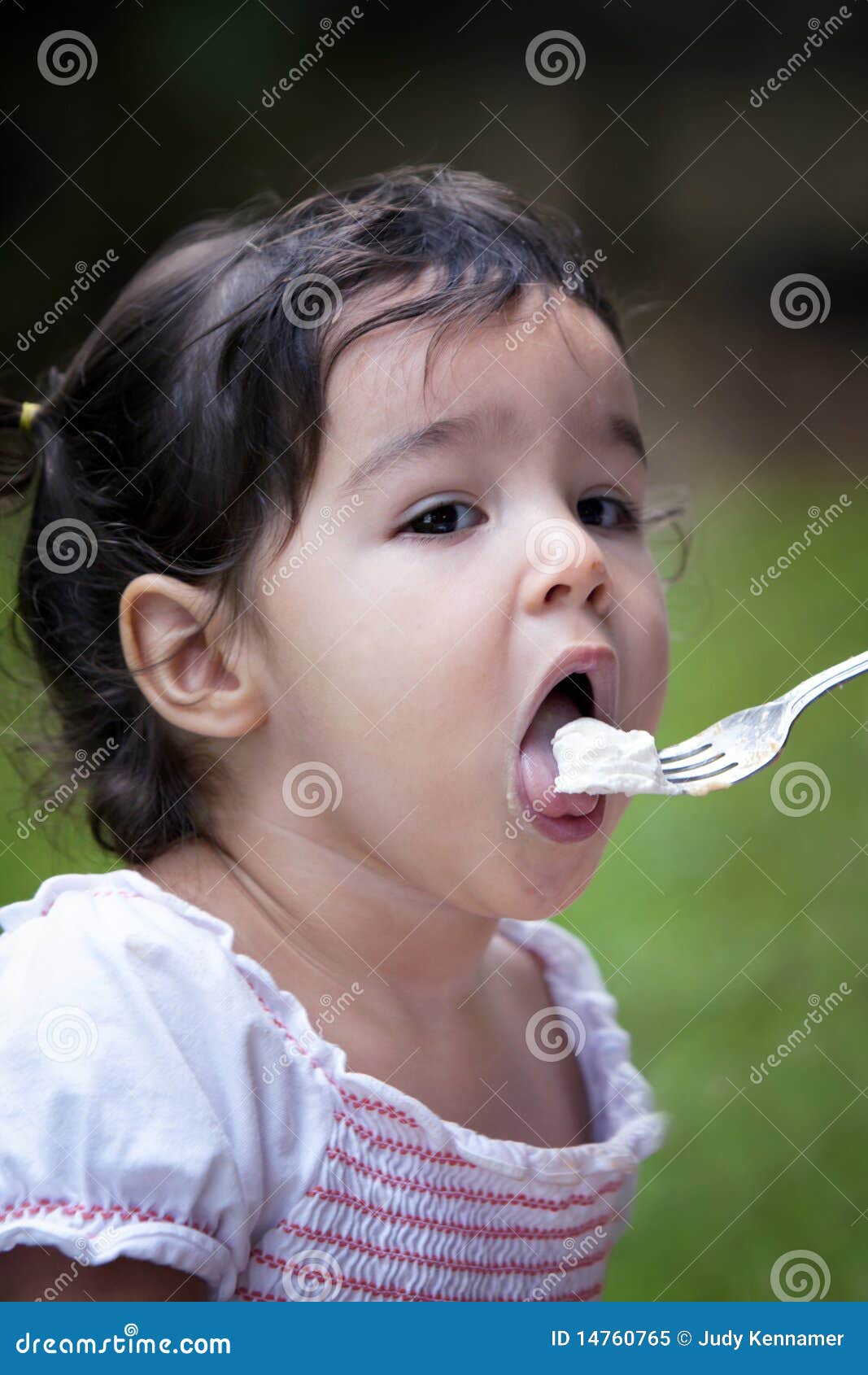 Cute Little Toddler Eating from Fork Stock Image - Image of little ...