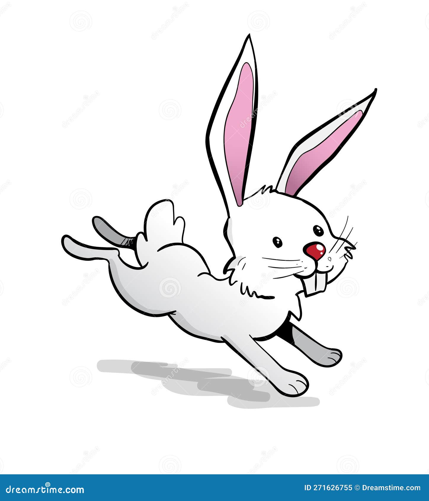 Cute little white rabbit stock illustration. Illustration of arctic ...