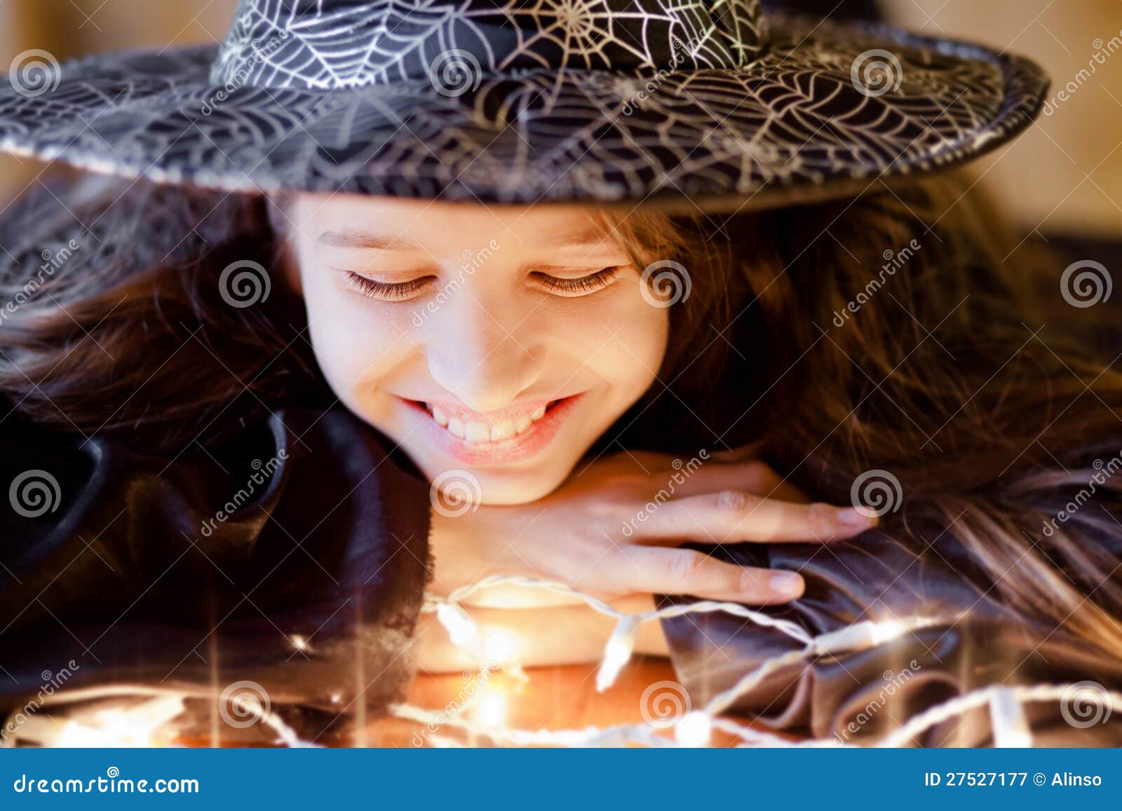 Cute little witch stock image. Image of garland, eccentric - 27527177