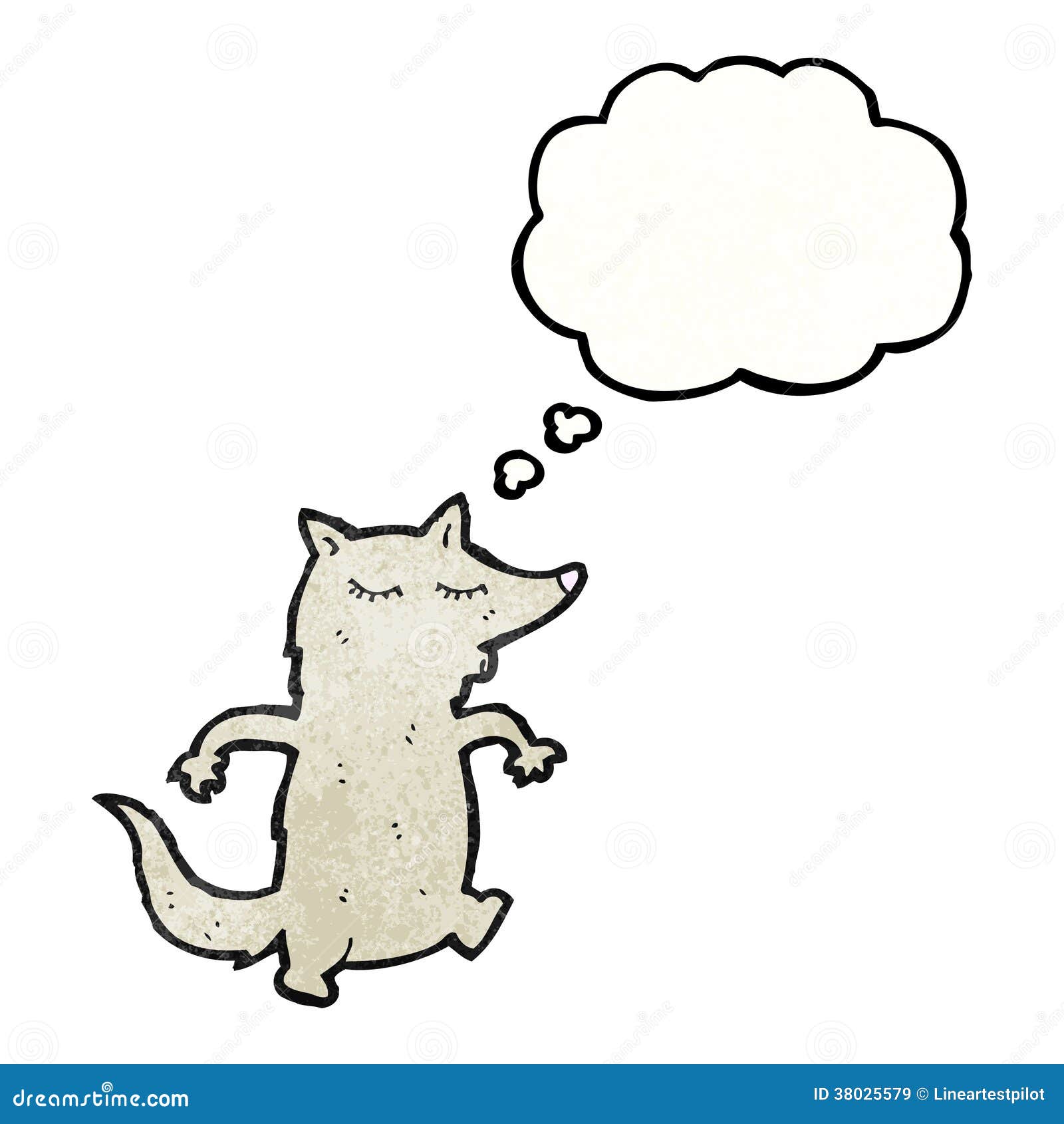 Cute little wolf cartoon stock vector. Illustration of rough - 38025579