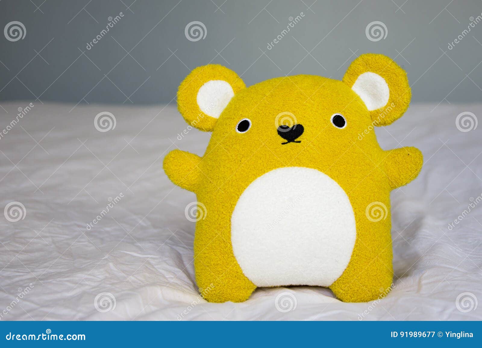 Cute Little Yellow Teddy Bear Stock Image - Image of revival, doll ...