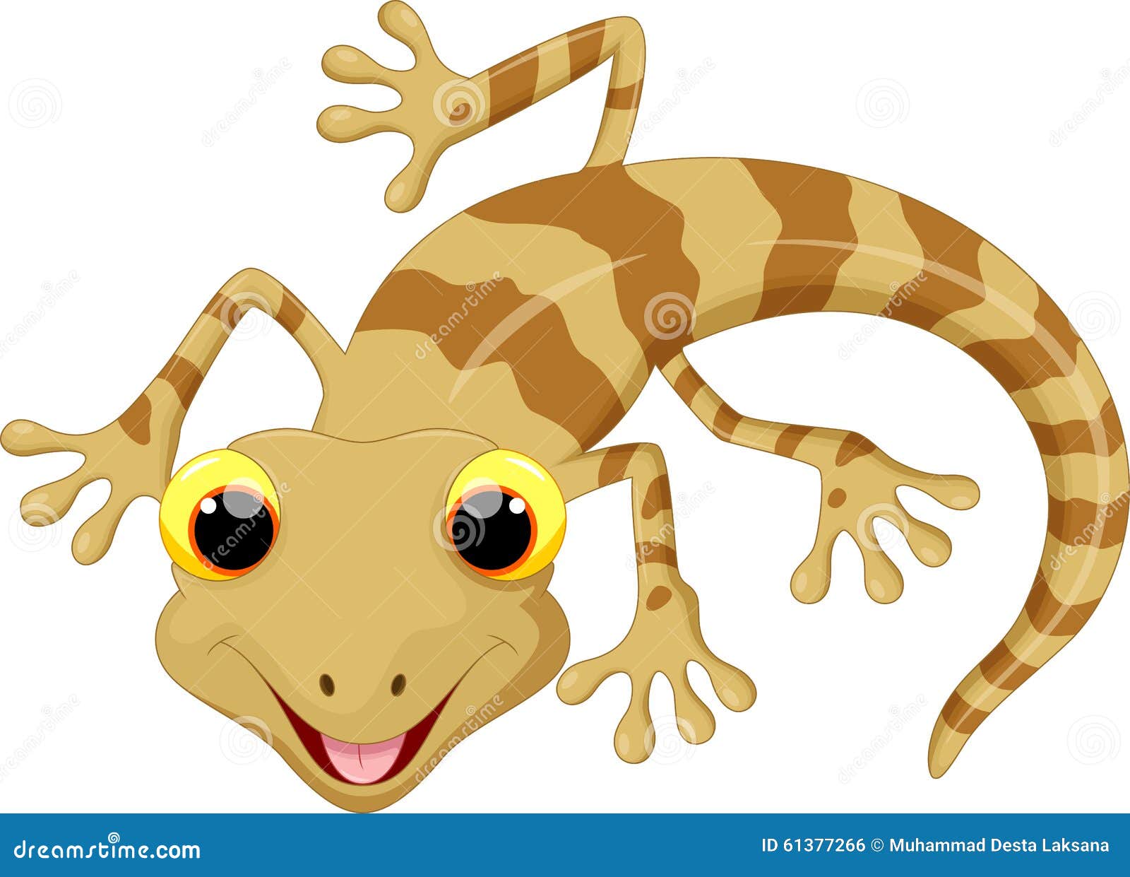 Cute Lizard Cartoon Stock Illustration - Image: 61377266